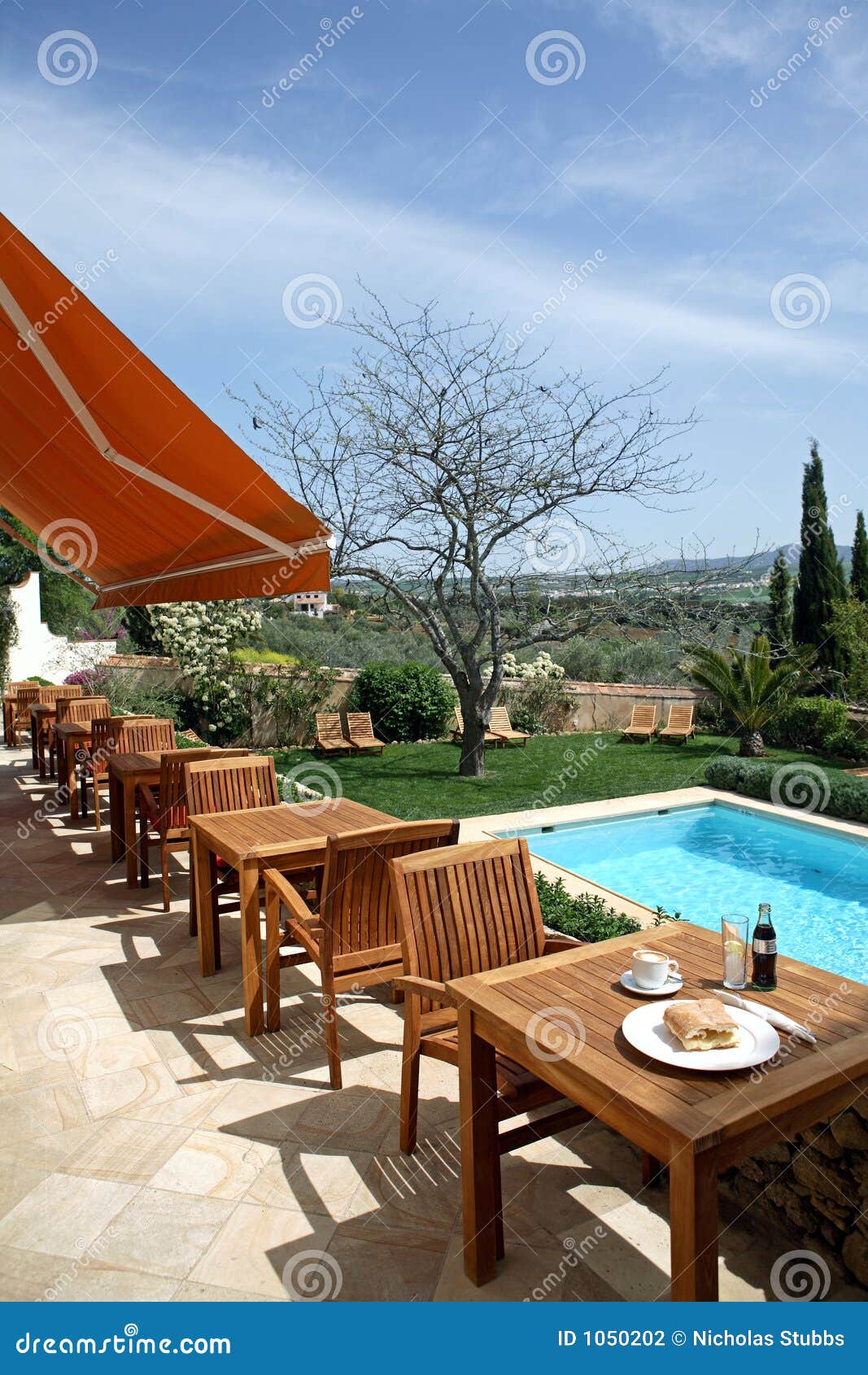 Luxury Rustic Hotel and Swimming Pool in Countryside Stock Photo ...