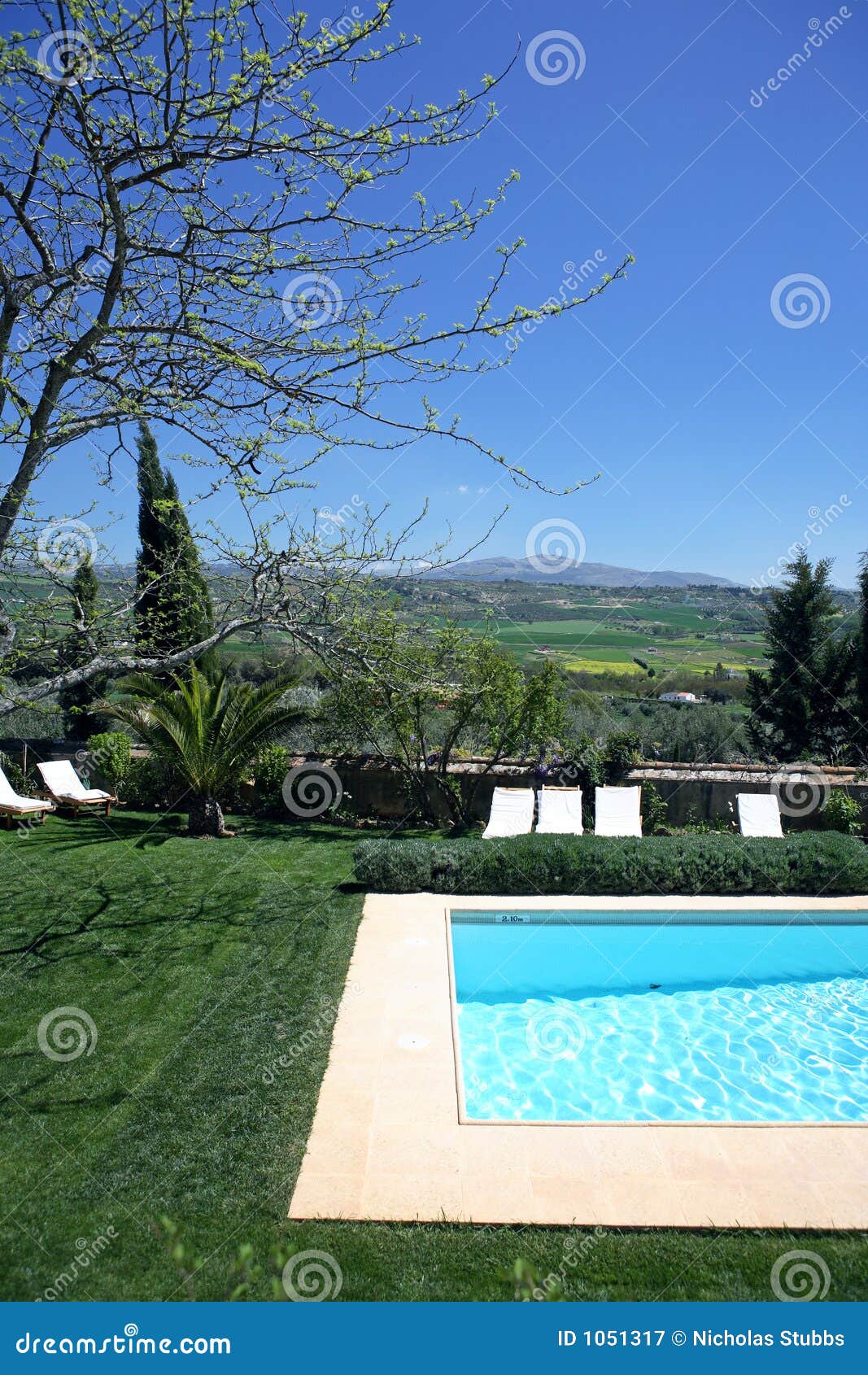 Luxury Rustic Hotel and Swimming Pool in Countryside Stock Image ...