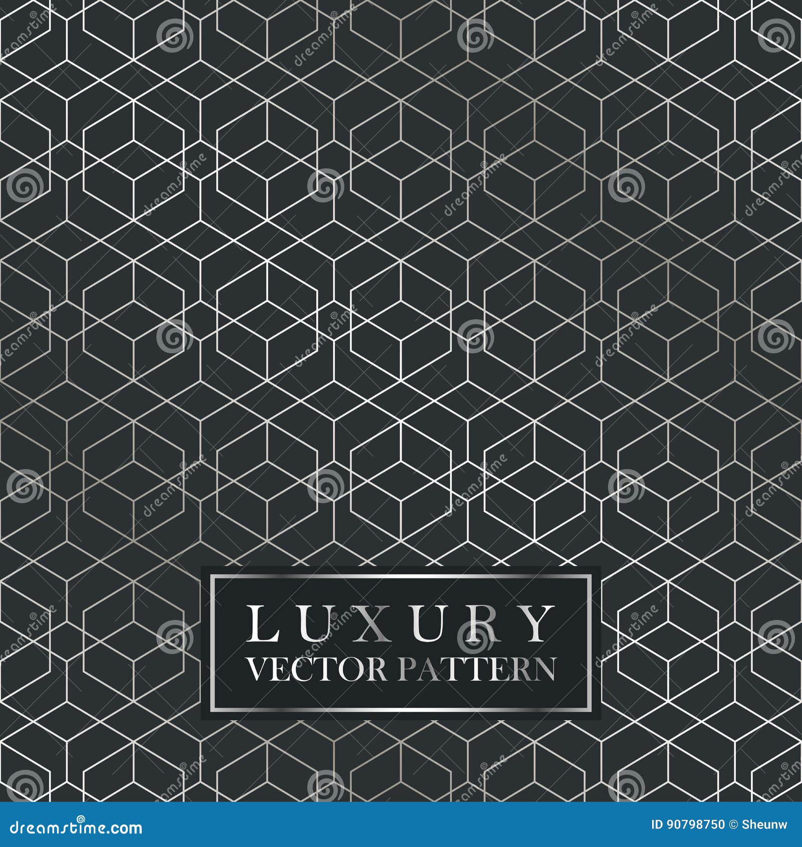 Luxury Seamless Geometric Pattern - Grid Gradient Texture. Stock Vector ...