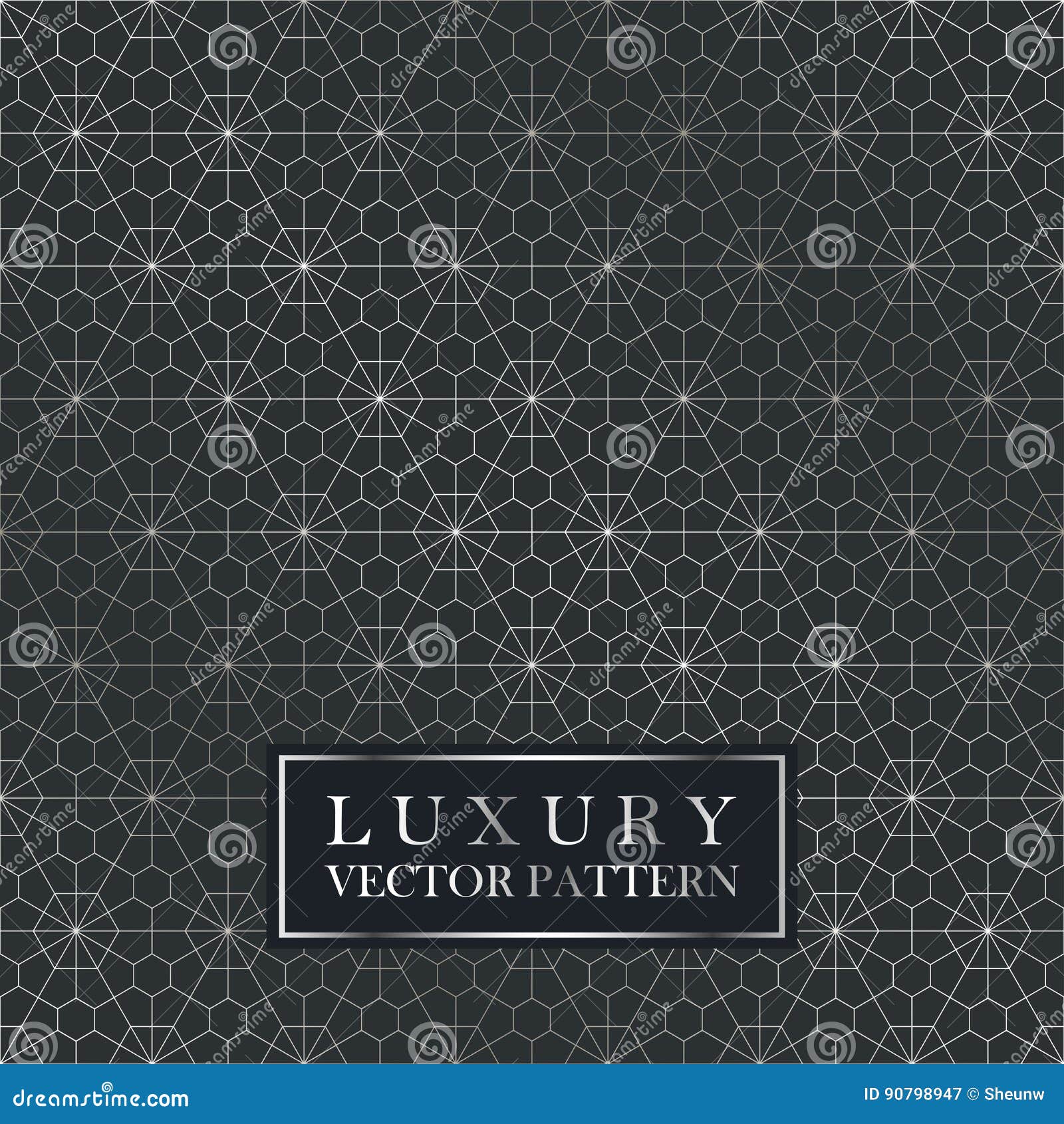 Luxury Seamless Ornate Pattern - Grid Gradient Texture. Stock Vector ...