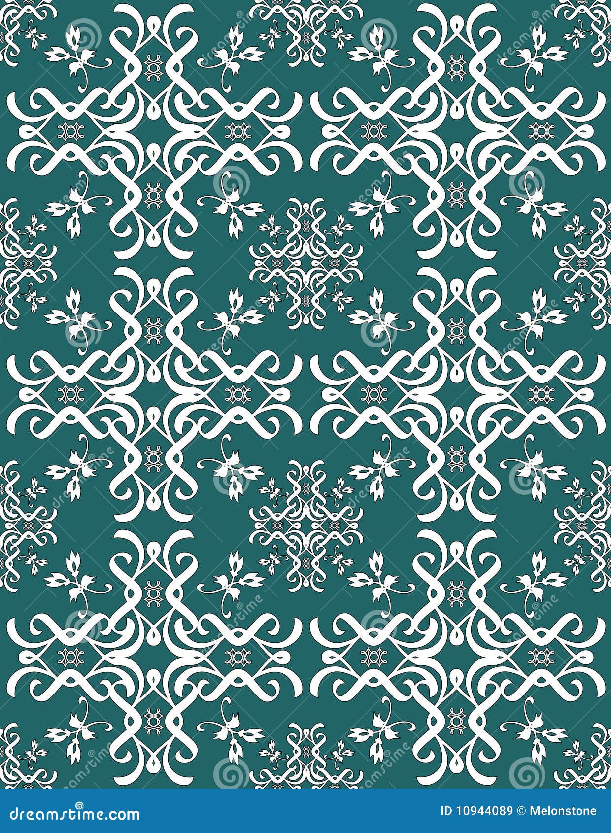 Teal blue seamless pattern stock illustration. Illustration of nouveau ...