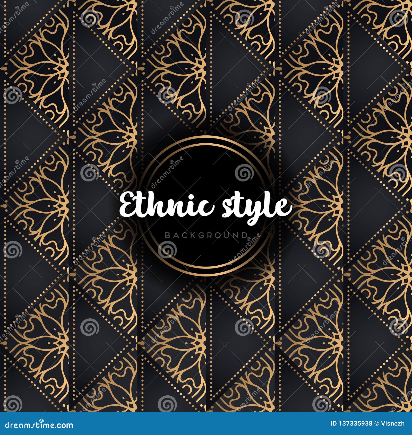 Luxury vector pattern stock vector. Illustration of gold - 137335938