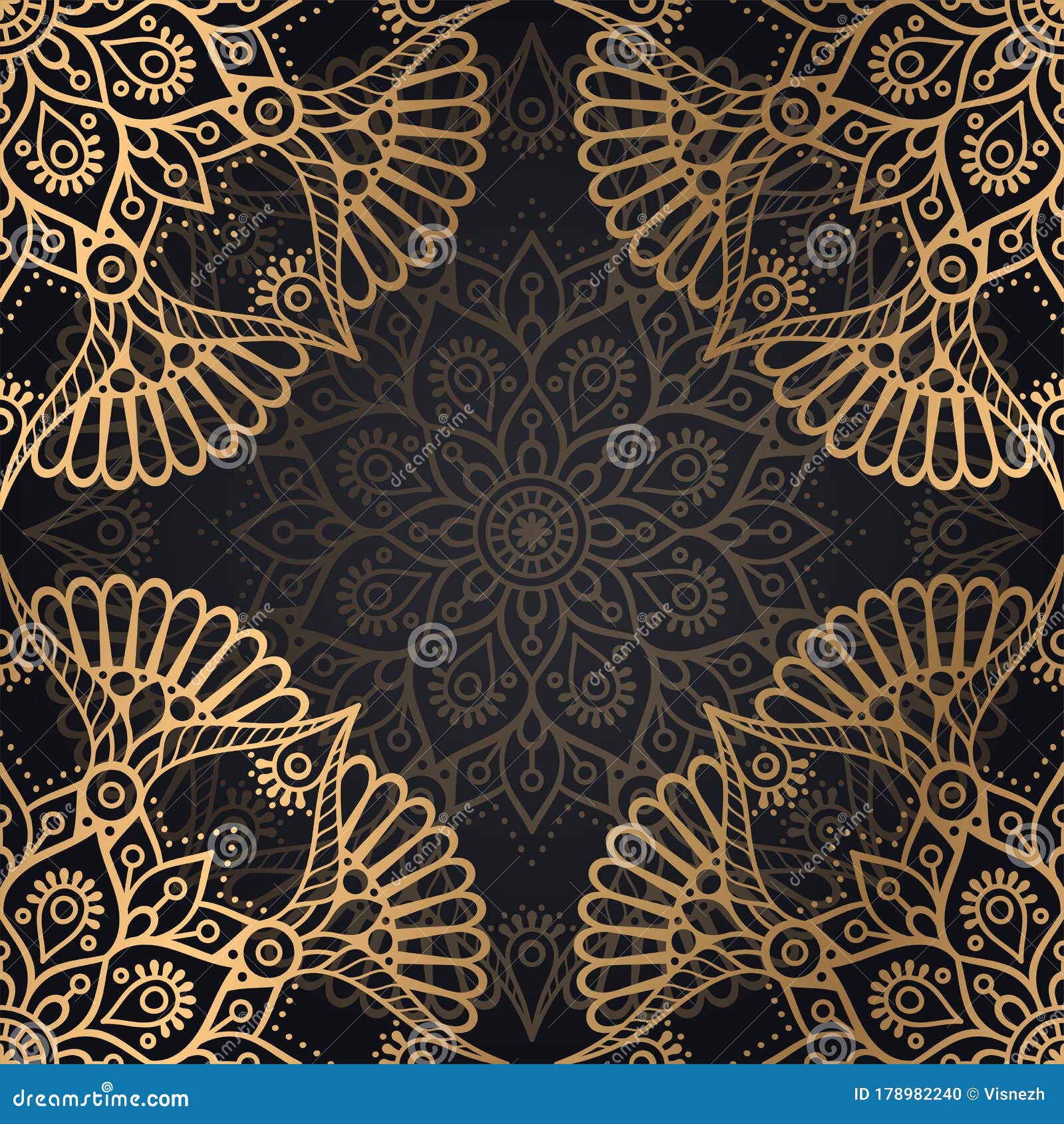 Luxury vector pattern stock vector. Illustration of indian - 178982240