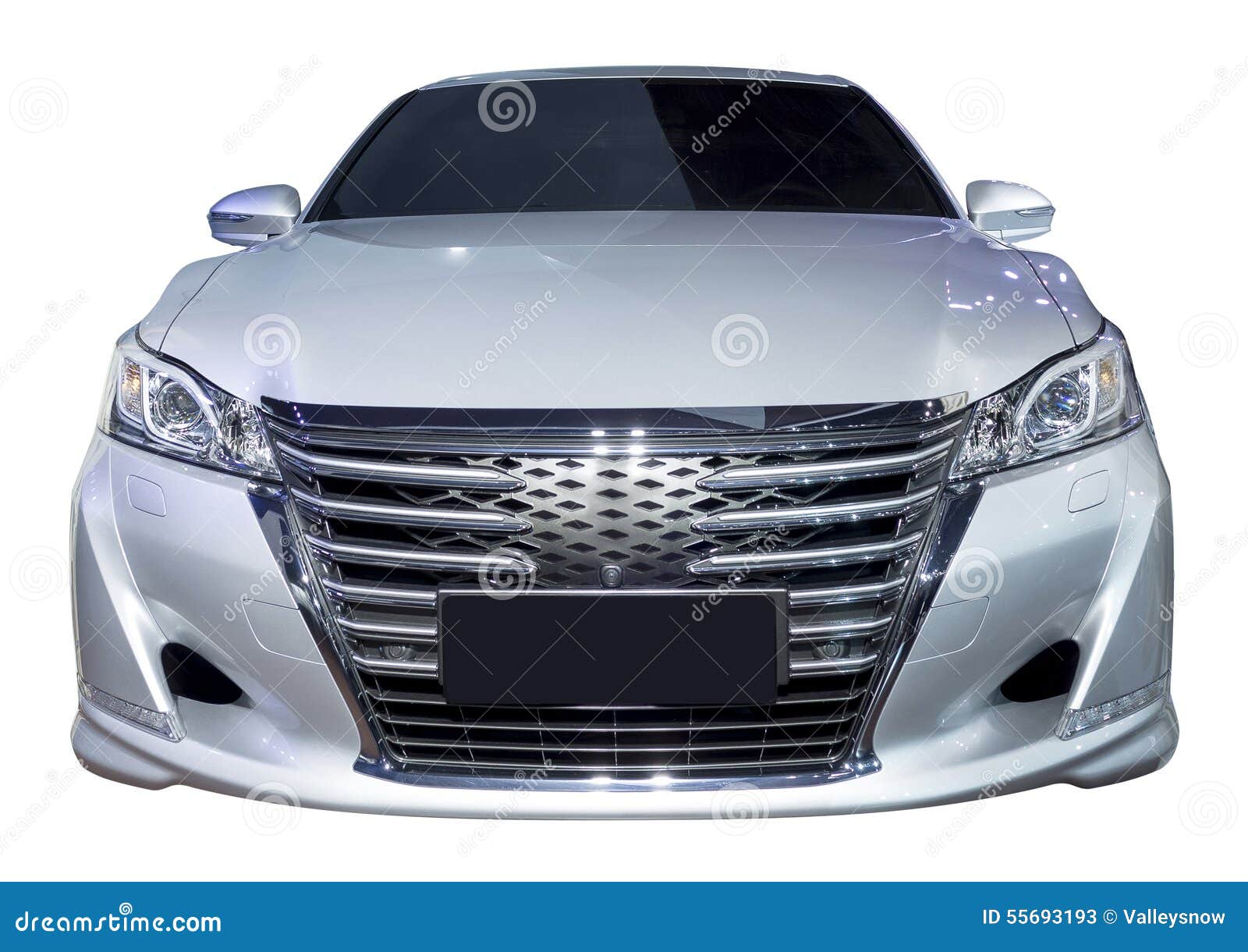 Luxury Sedan Speed Isolated Front Head View Royalty-Free Stock ...