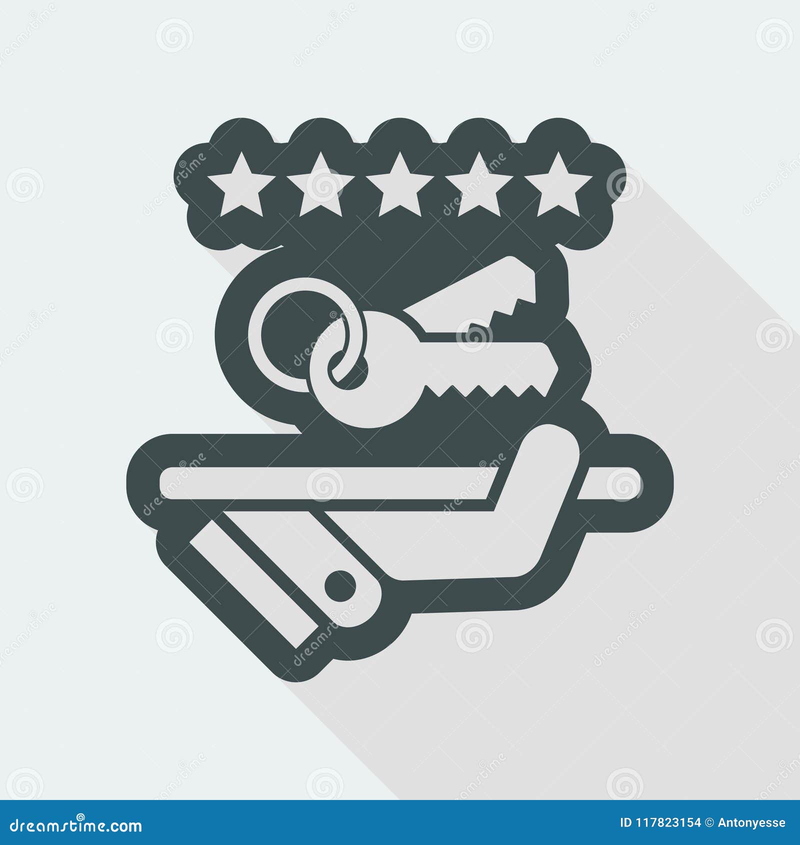 Luxury service icon. Keys. stock vector. Illustration of hotel - 117823154