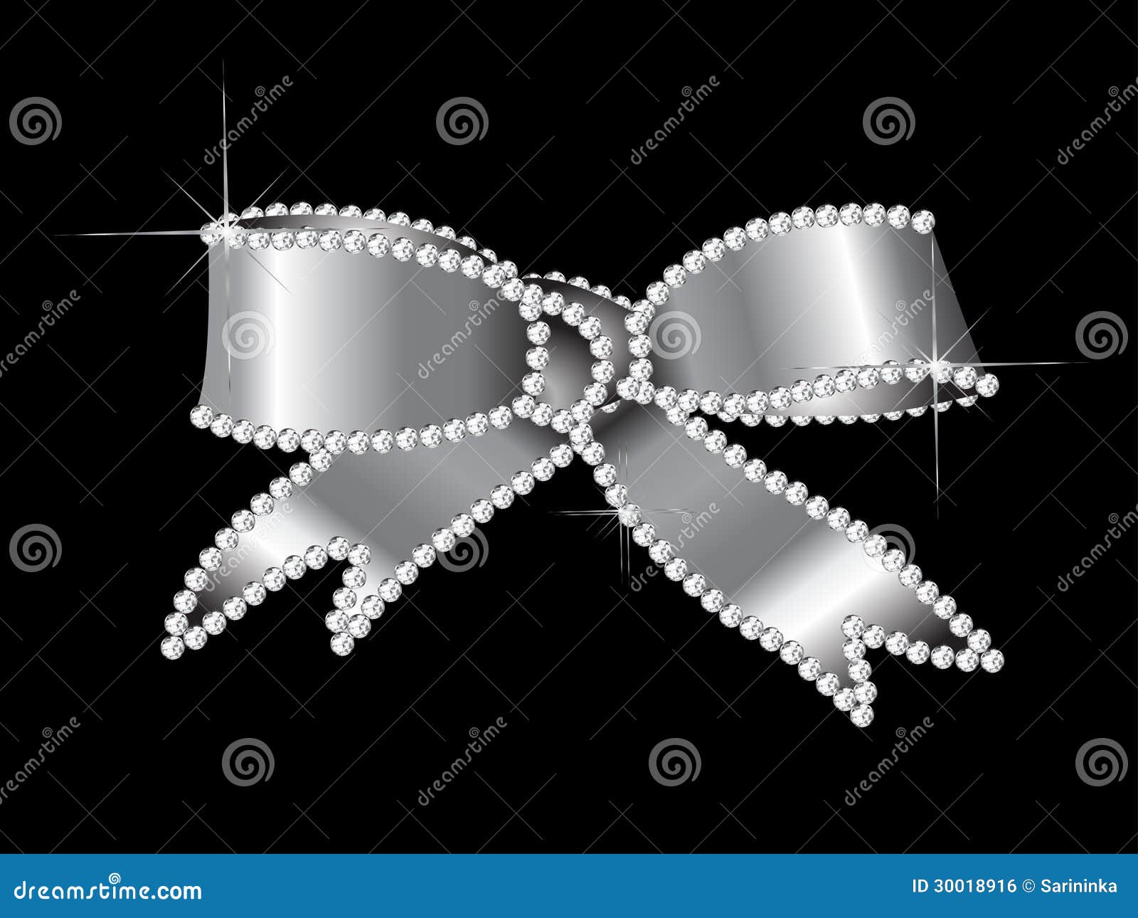 Diamond ribbon stock vector. Illustration of jewelery - 30018916