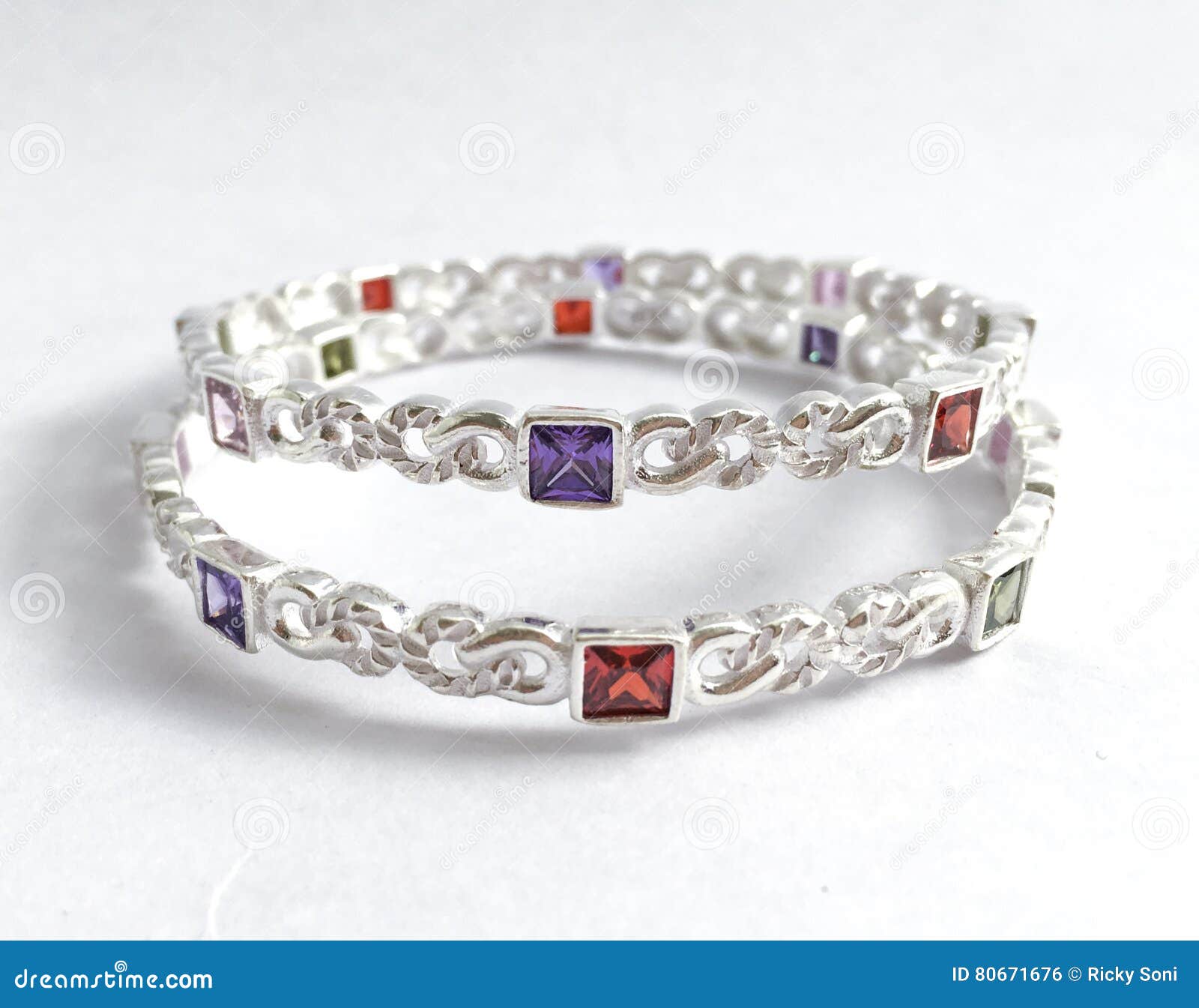 Luxury silver bracelet stock photo. Image of beauty, metal - 80671676