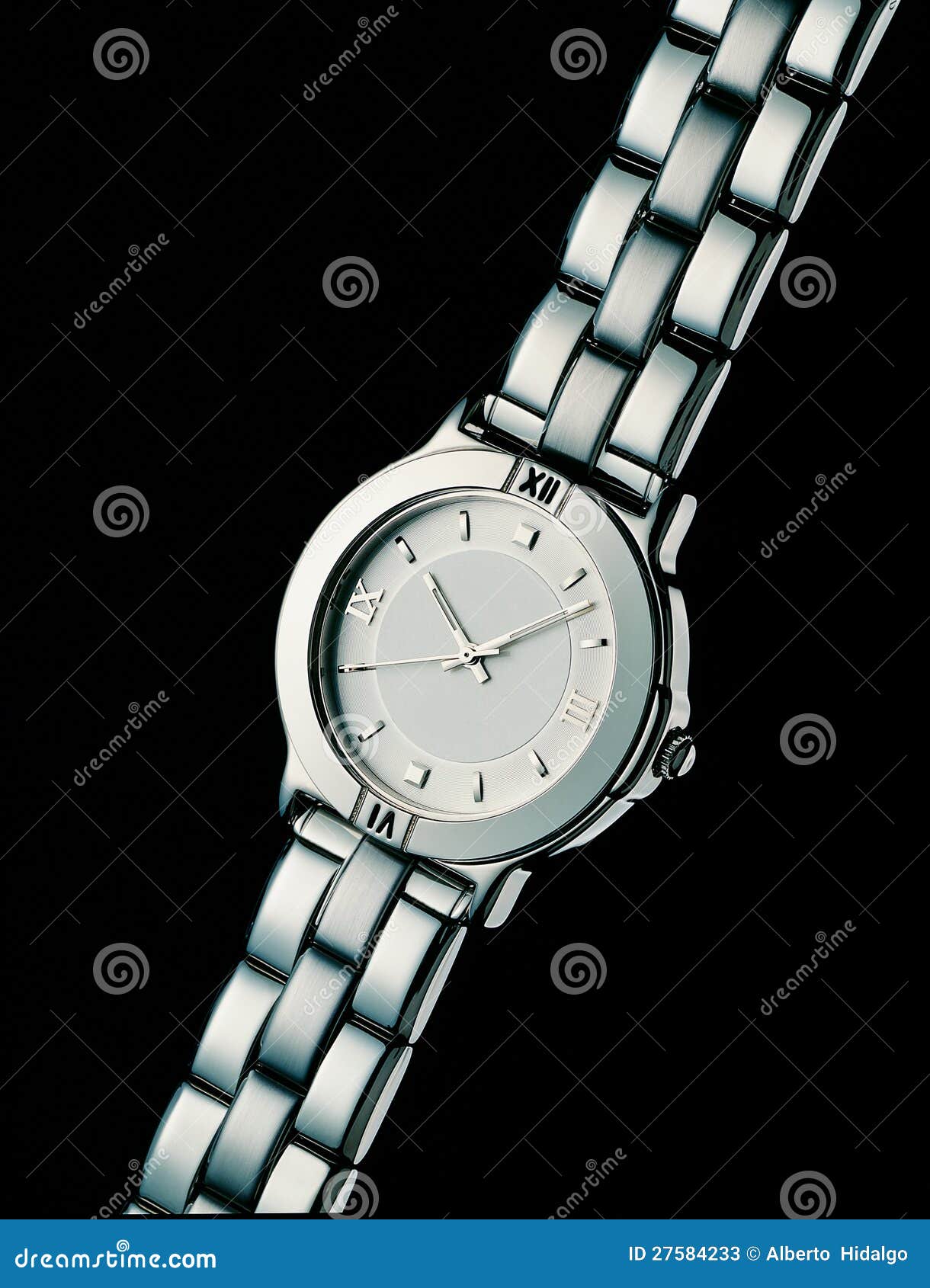 Luxury Silver Watch stock image. Image of chrome, hand - 27584233