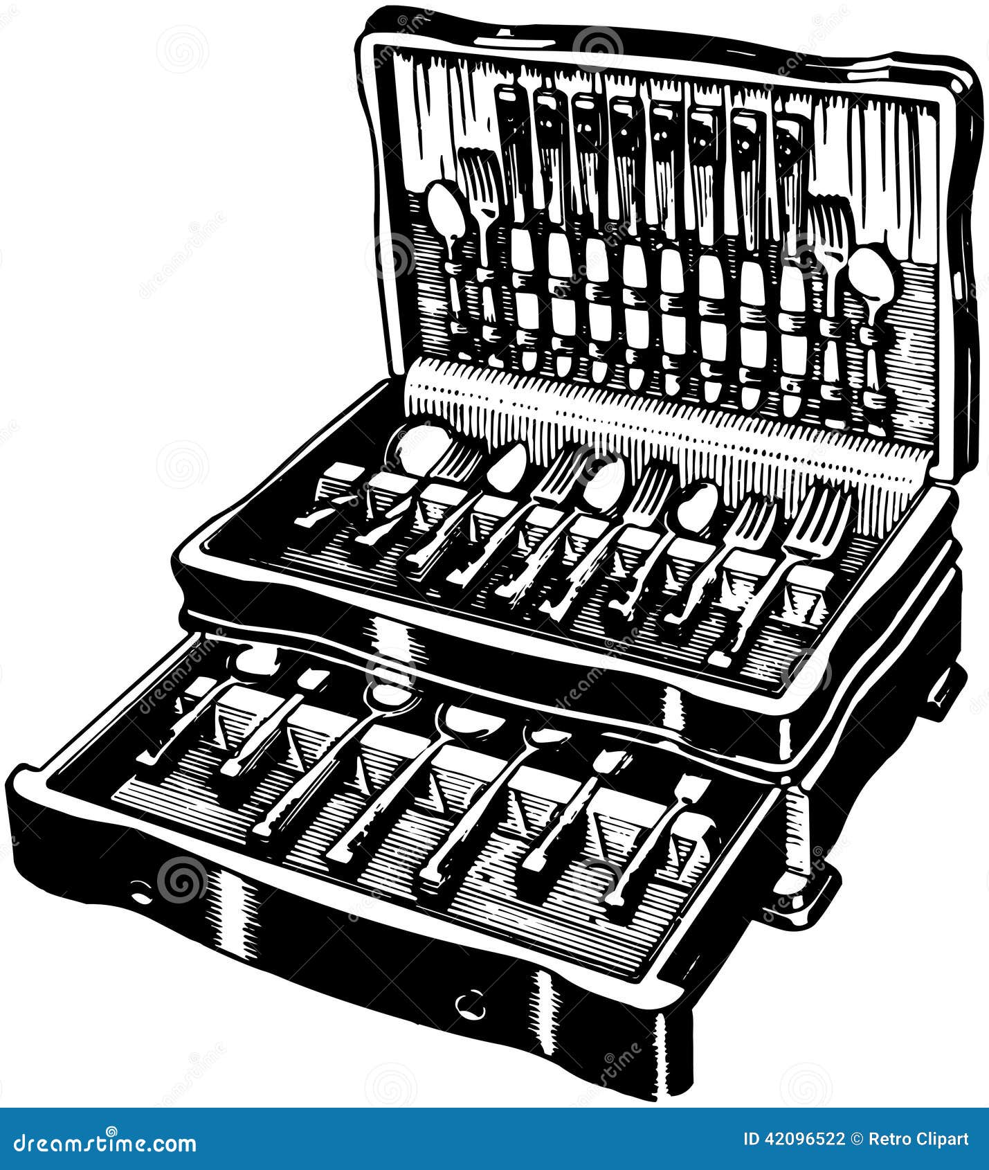 Luxury Silverware Plate stock vector. Illustration of cutlery - 42096522