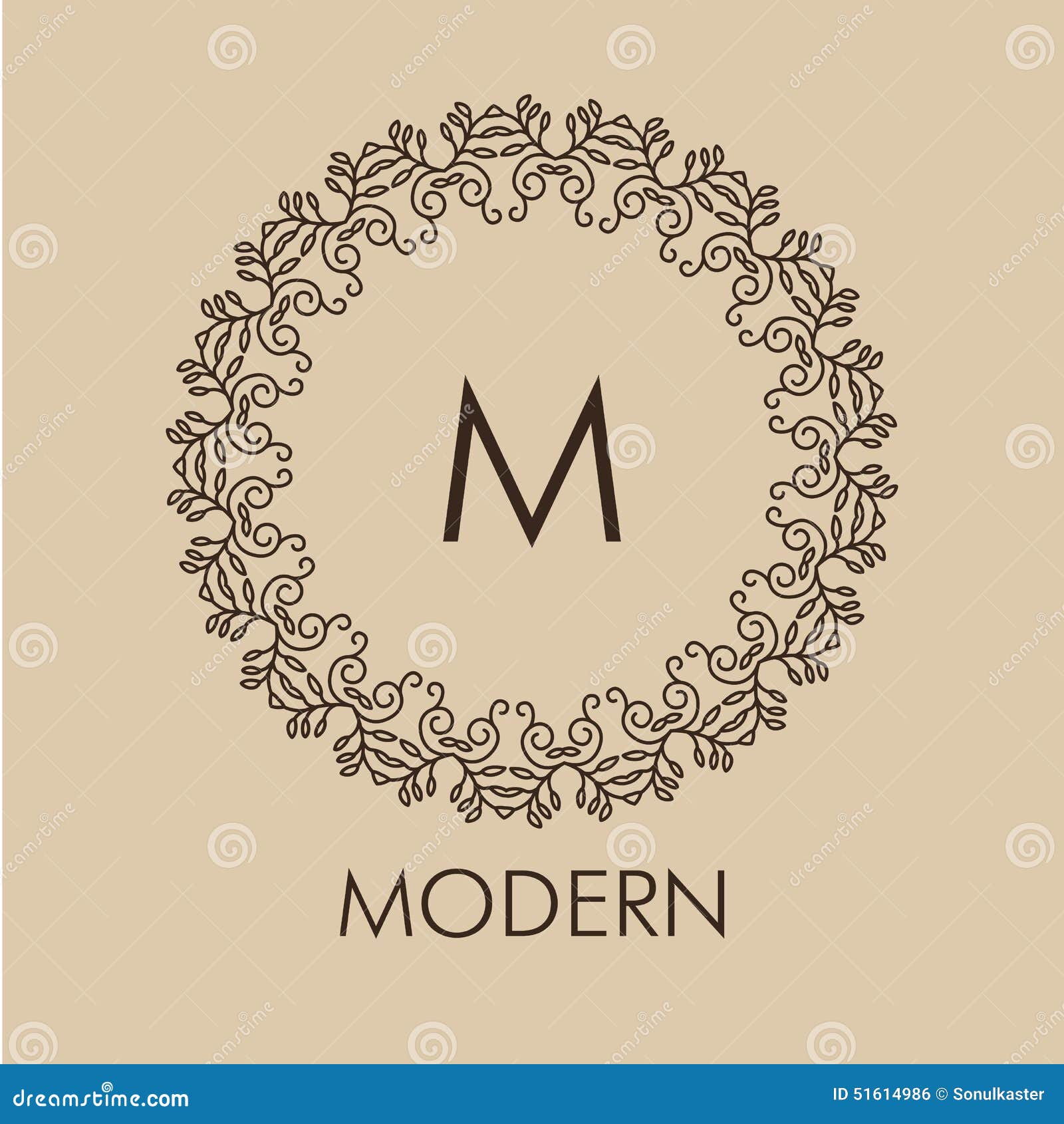 Luxury,simple and Elegant Monochrome Monogram Stock Vector ...