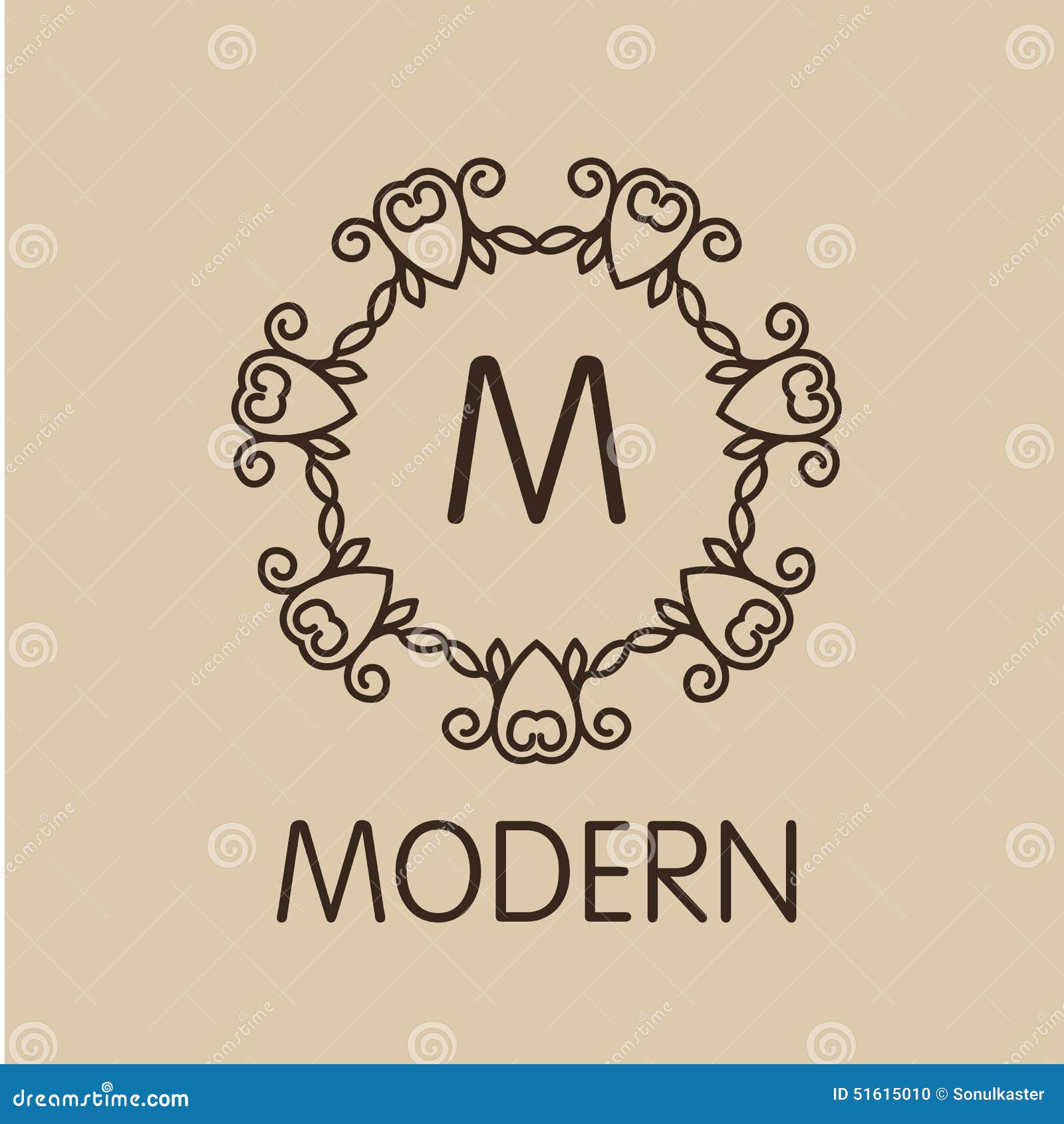 Luxury,simple and Elegant Monochrome Monogram Stock Vector ...