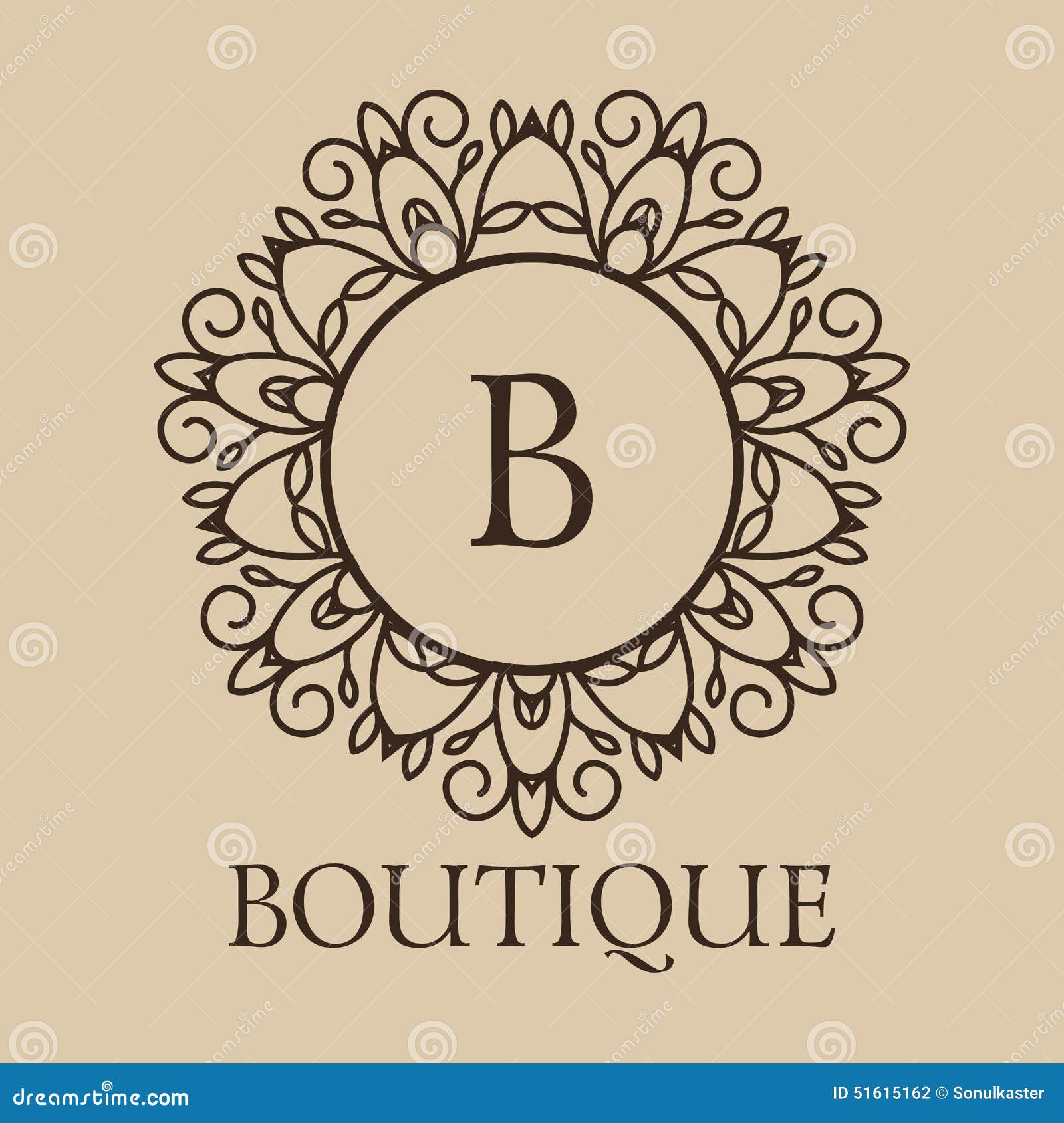 Luxury,simple and Elegant Monochrome Monogram Stock Vector ...