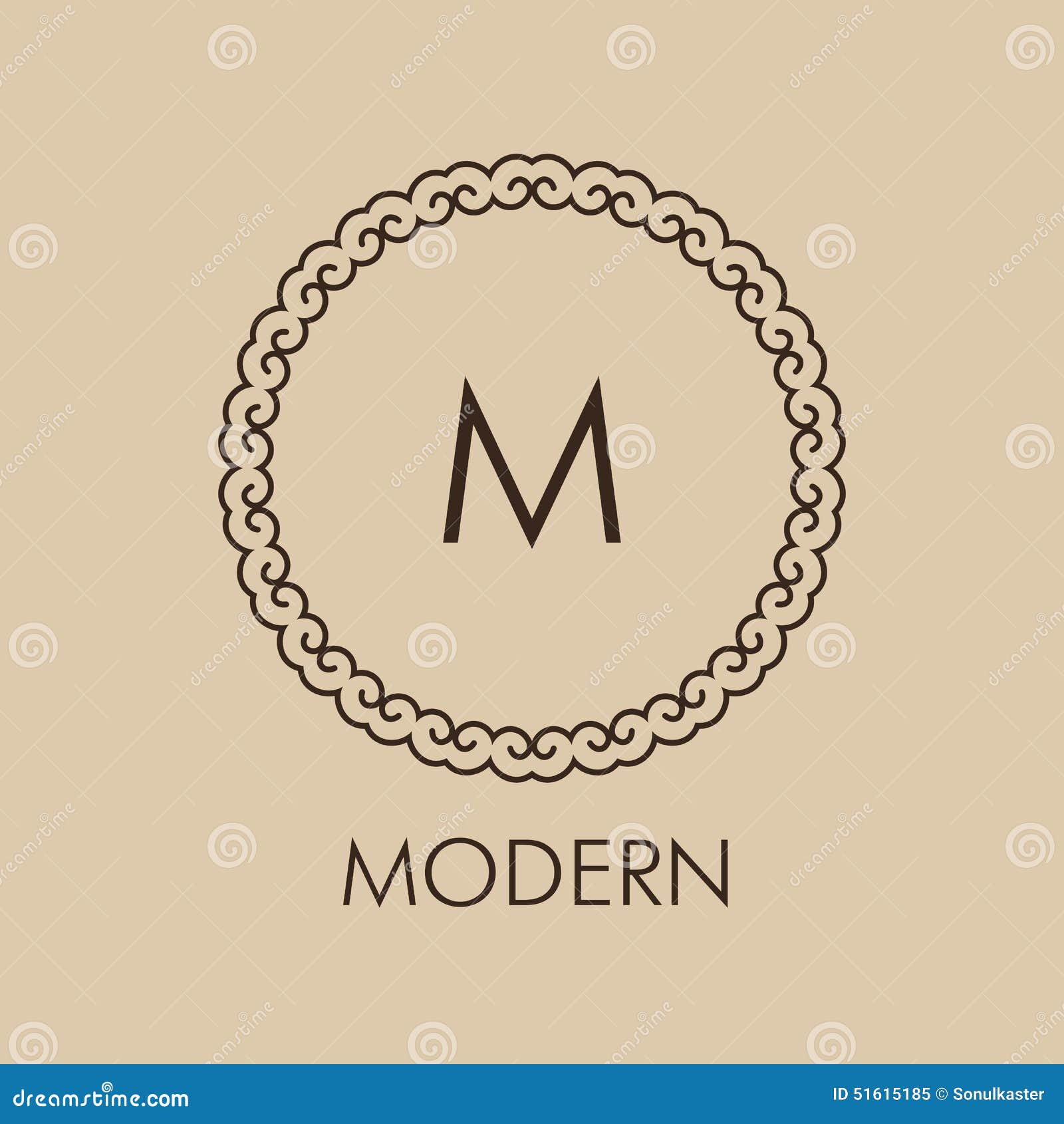 Luxury,simple and Elegant Monochrome Monogram Stock Vector ...