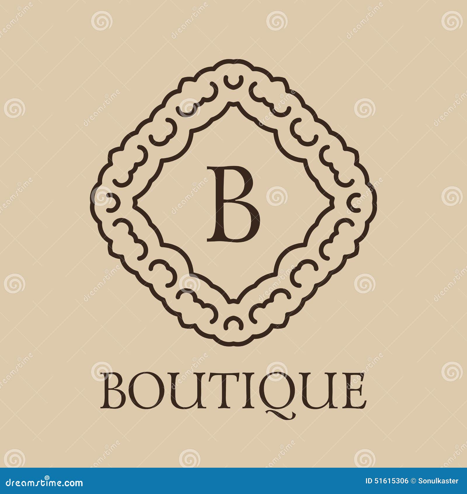 Luxury,simple and Elegant Monochrome Monogram Stock Vector ...