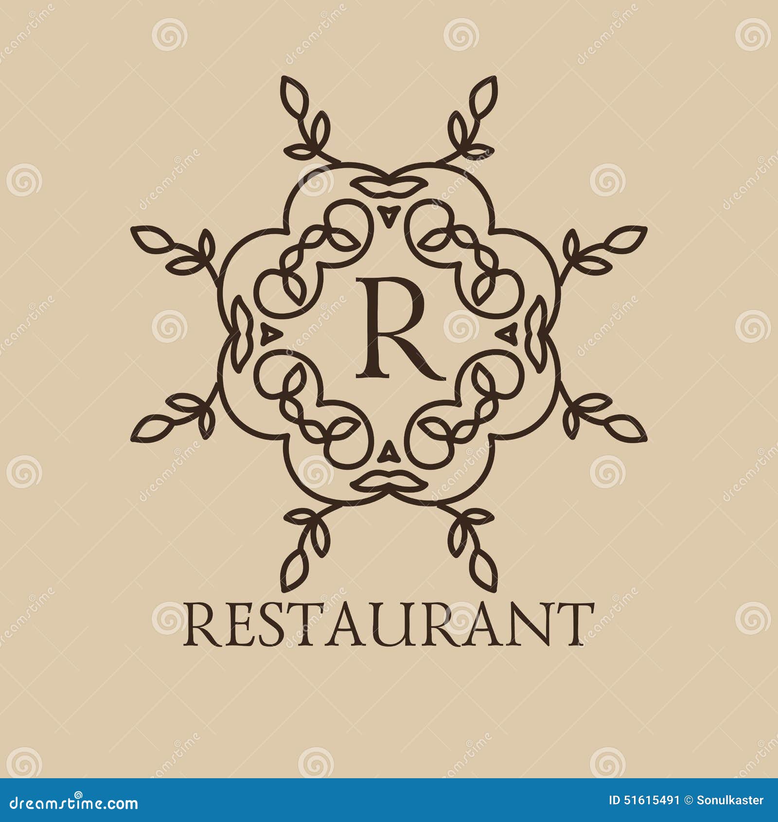 Luxury,simple and Elegant Monochrome Monogram Stock Vector ...