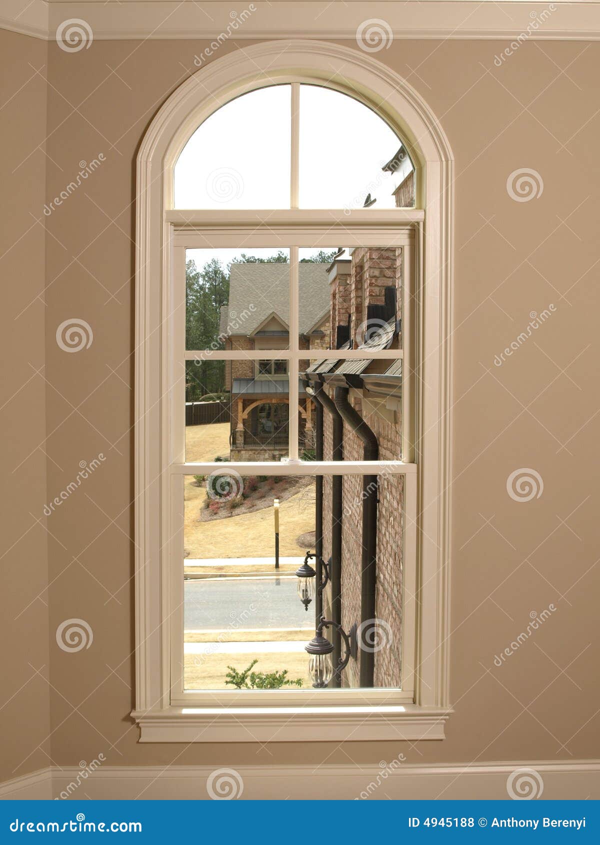 Luxury Single Arch Window 2 Stock Photo - Image of light, wood: 4945188