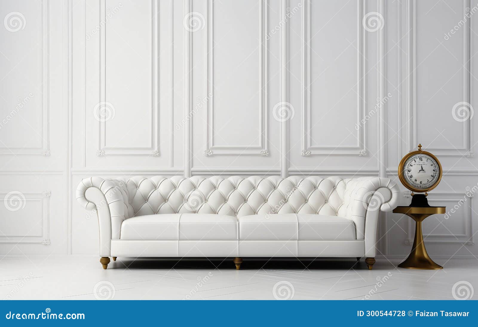 Luxury Sofa Study Room Understated -Generative Ai Stock Illustration ...