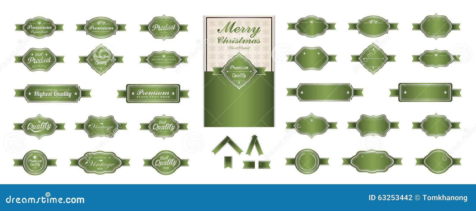 Premium Labels Cartoon Vector | CartoonDealer.com #34998209