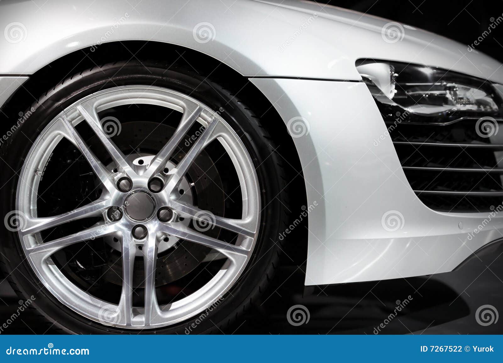 Luxury sport car stock photo. Image of metal, silver, wheel - 7267522
