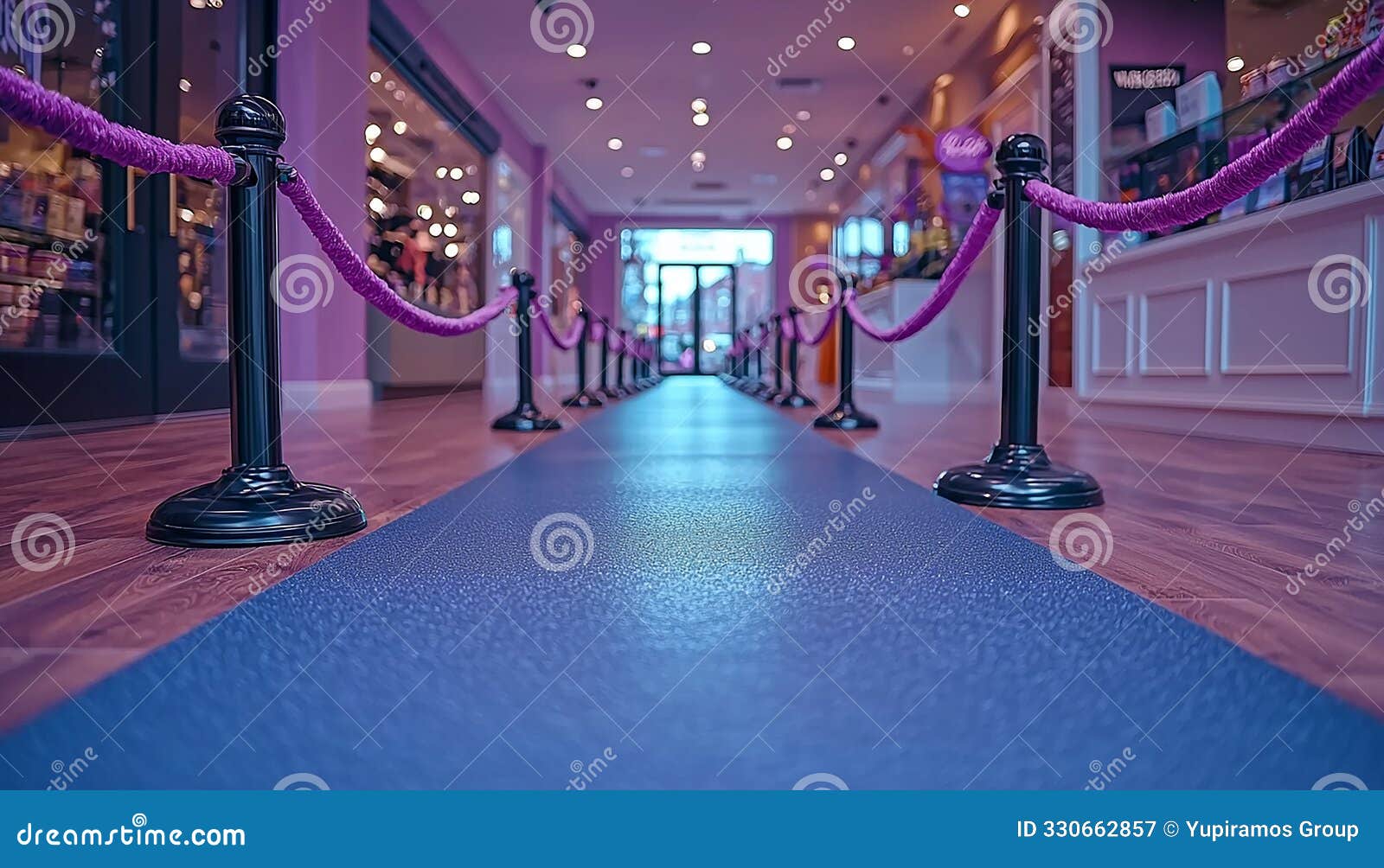 Luxury Stage Illuminated, Futuristic Nightclub, Empty Table, Bright ...