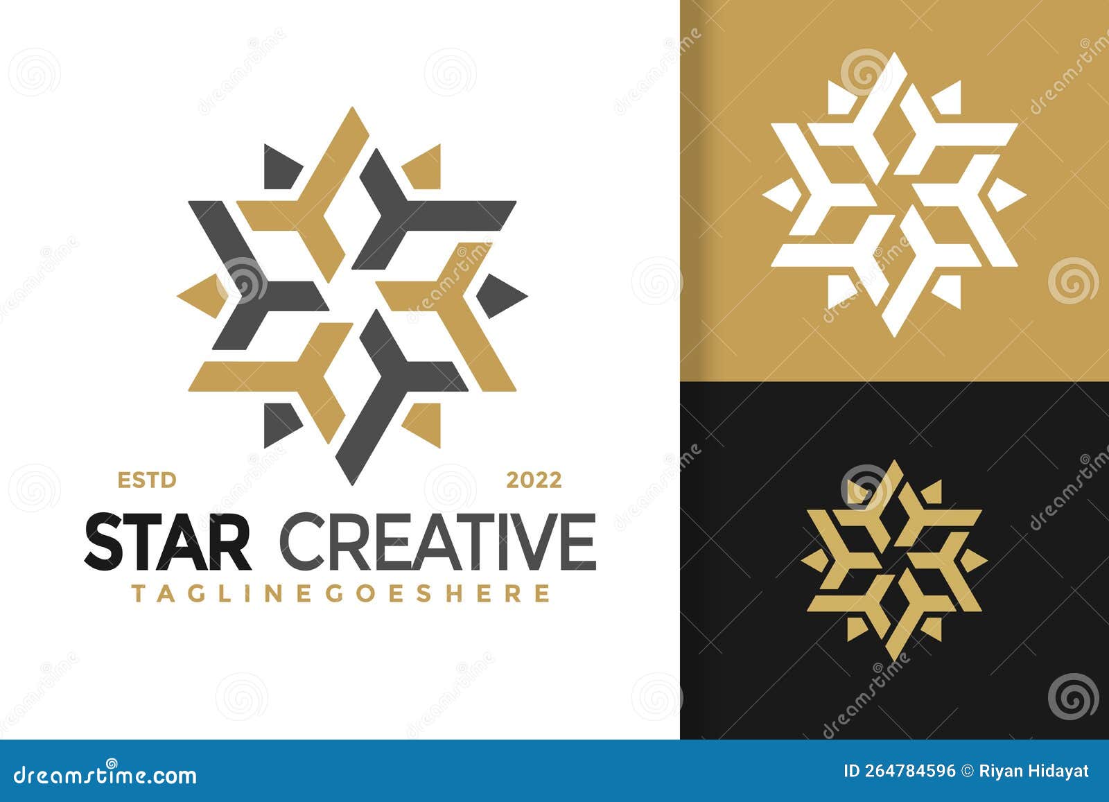Luxury Stars Creative Logo Design Vector Illustration Template Stock ...