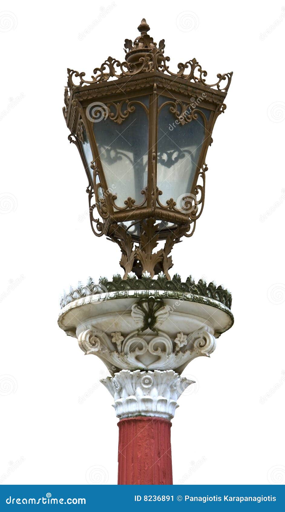 Luxury street light post stock image. Image of kerkira - 8236891