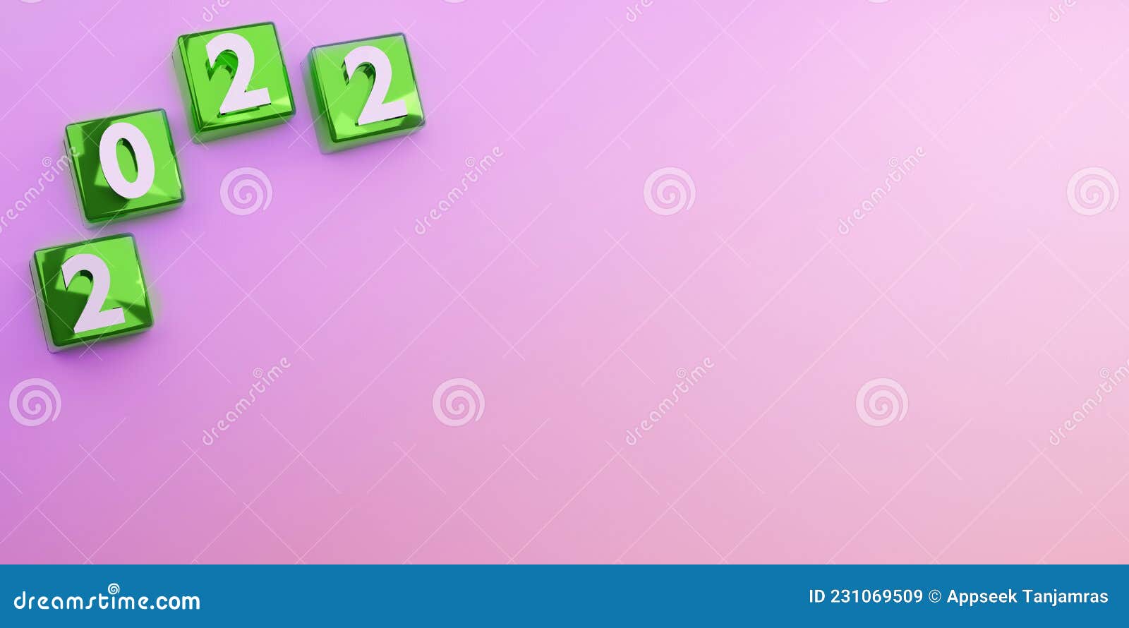 Luxury Style Square Box There are Numbers Showing the Year 2022. There ...