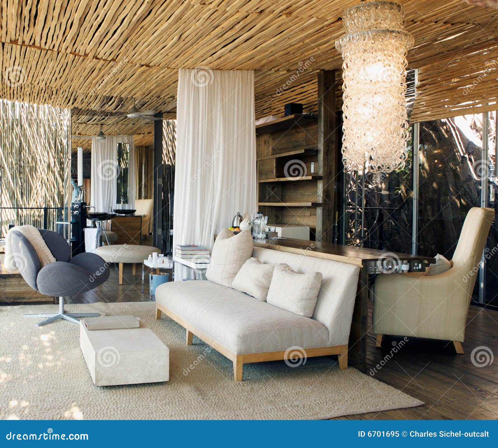 Luxury Suite in African Lodge Stock Image - Image of roofing, dwelling ...