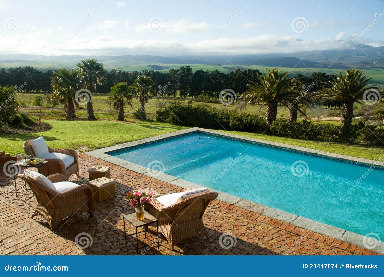 Luxury Summer Villa with Swimming Pool Stock Photo - Image of summer ...