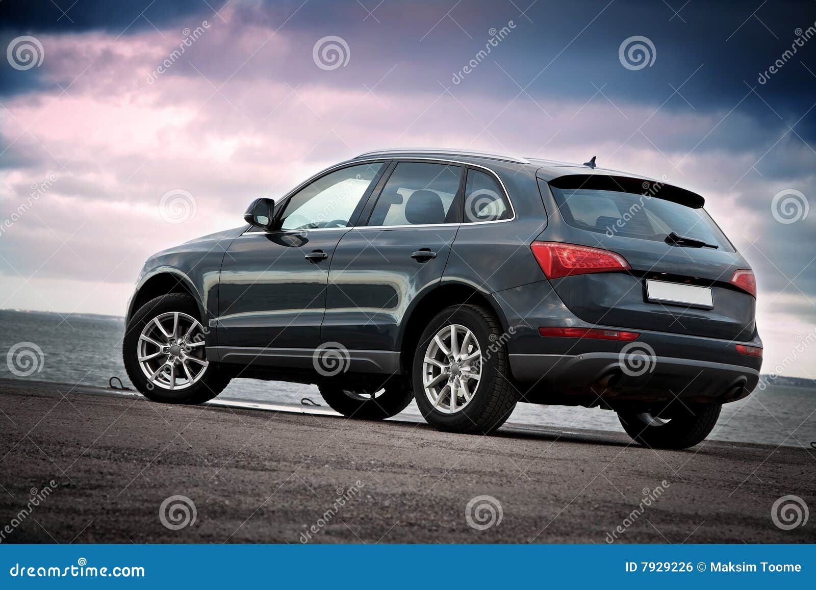 Luxury SUV rear view stock photo. Image of landscape, automobile - 7929226