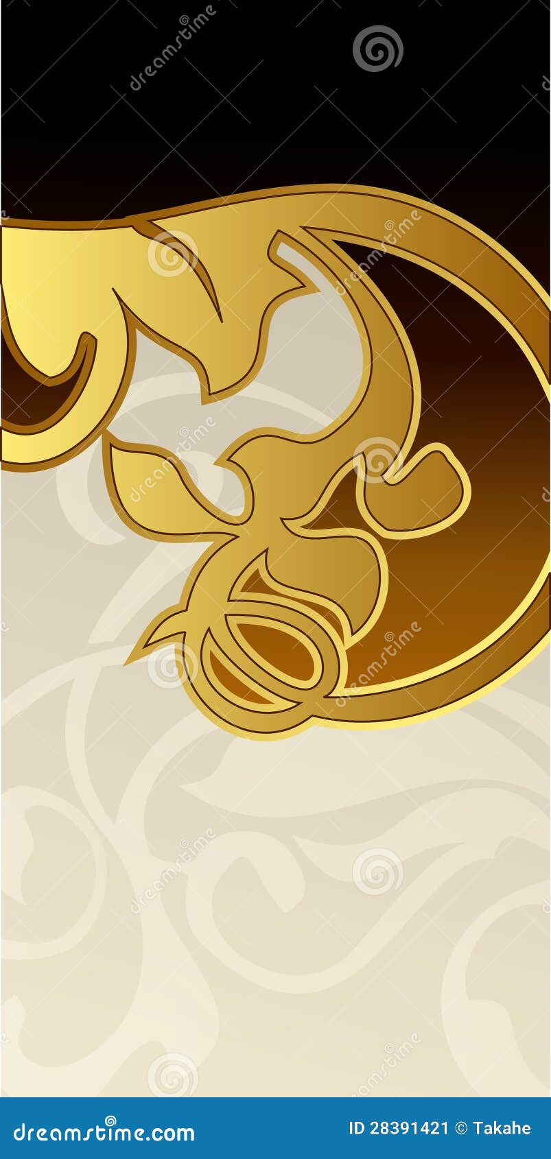 Luxury sway in gold stock illustration. Illustration of curve - 28391421