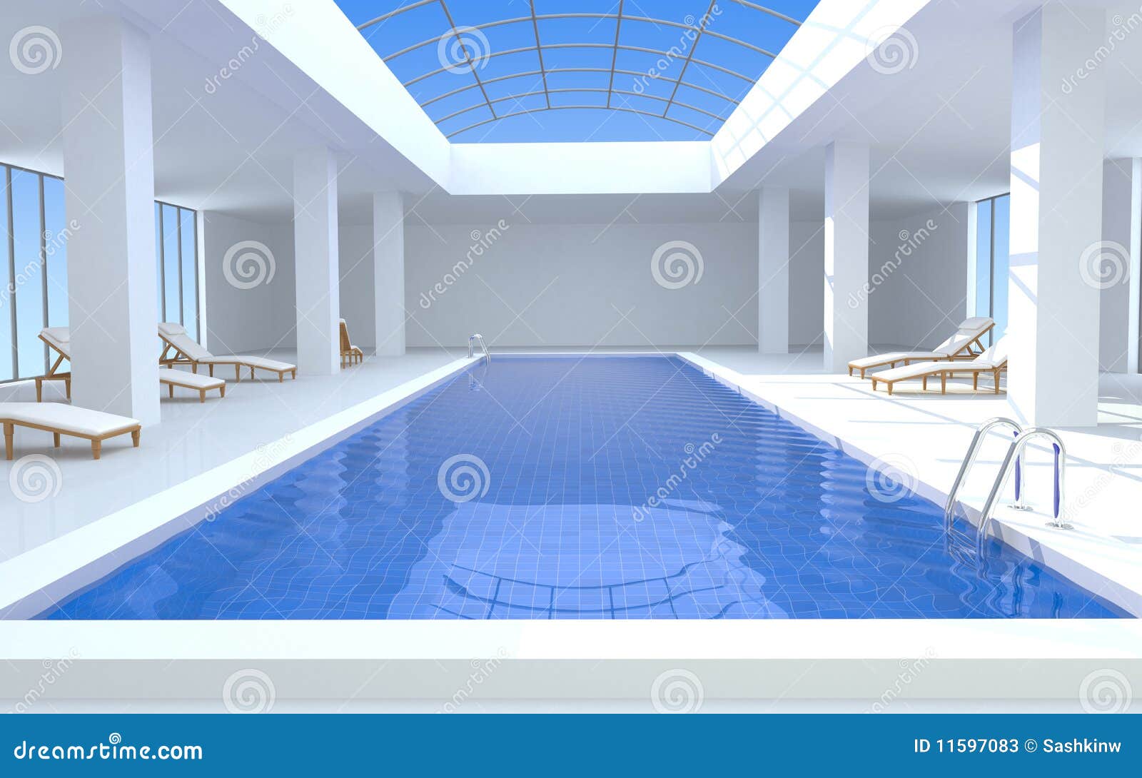 Luxury swimming pool stock illustration. Illustration of inside - 11597083