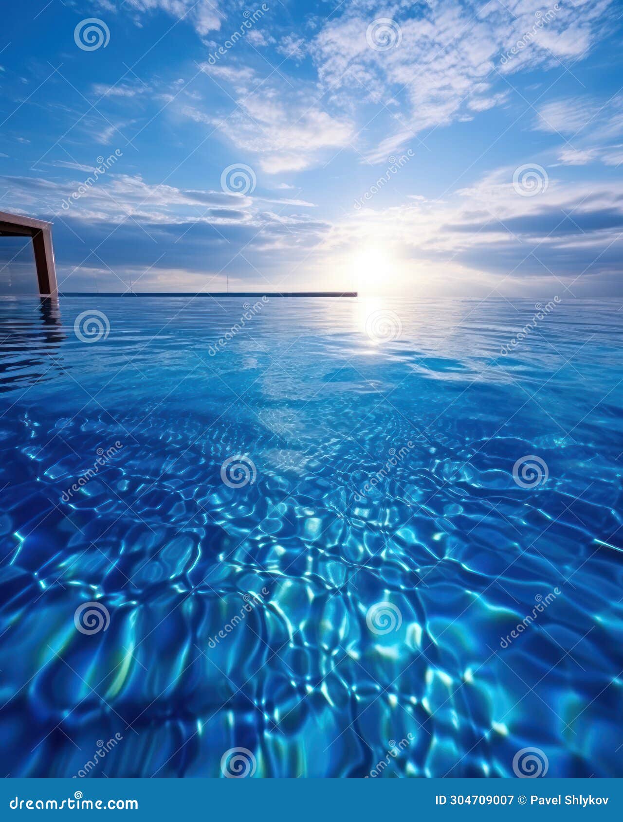 Luxury Swimming Pool on White Background. Stock Illustration ...