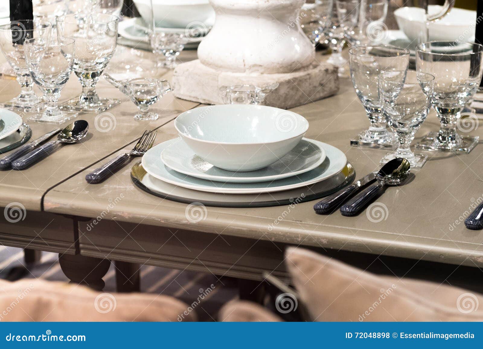 Luxury Table Setting stock photo. Image of cuisine, crystal - 72048898