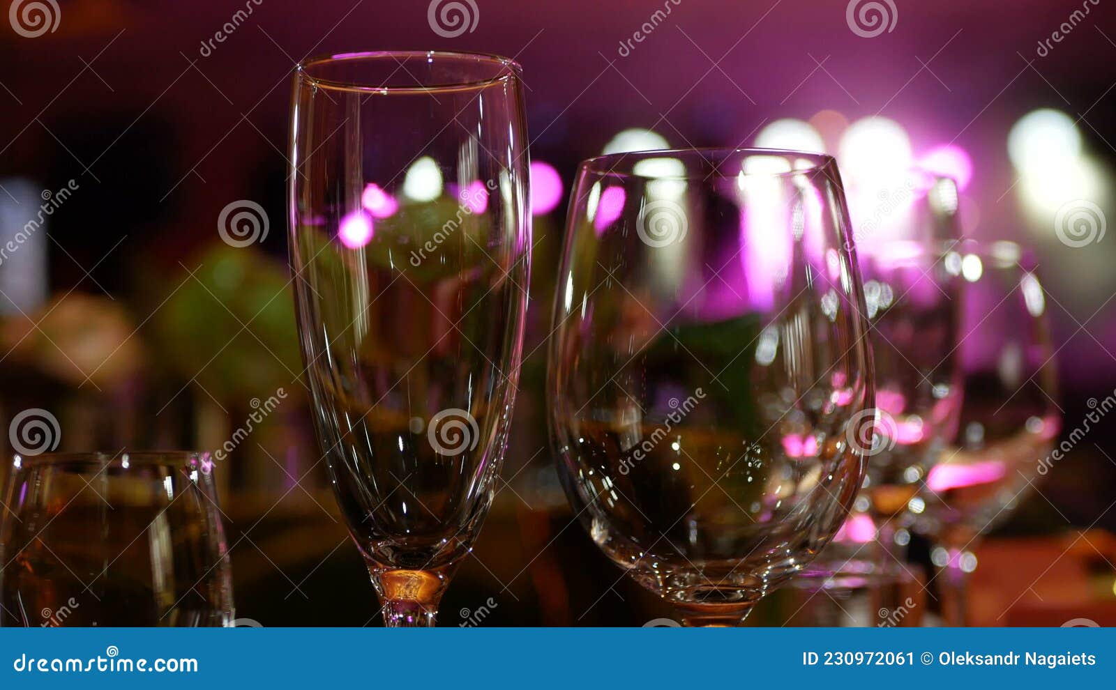 Luxury Table Settings for Fine Dining and Glassware. Stock Video ...
