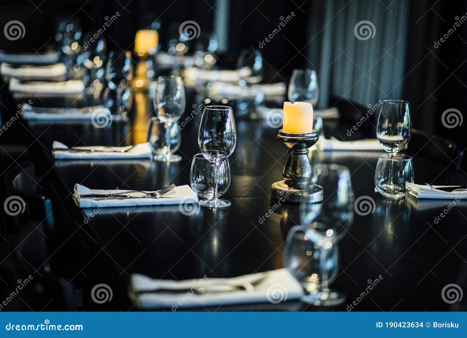 Luxury Table Settings for Fine Dining Stock Photo - Image of party ...