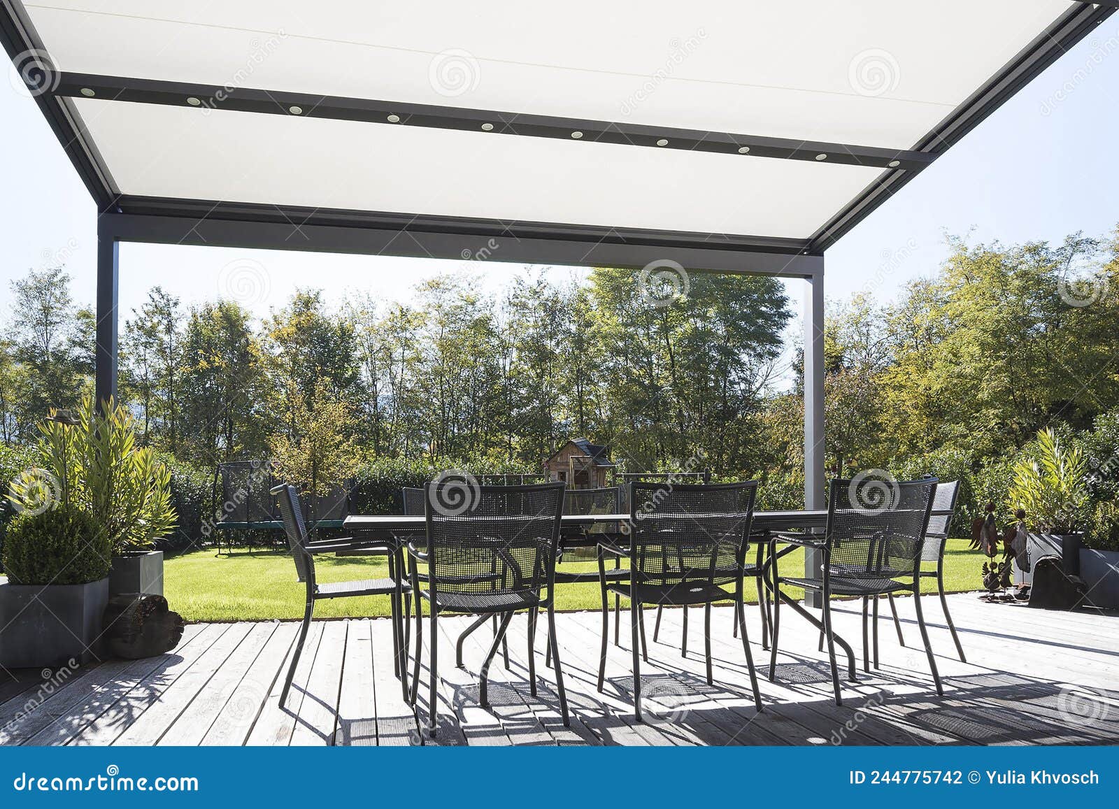 Luxury Terrace House in Minimal Style. Stock Photo - Image of ...