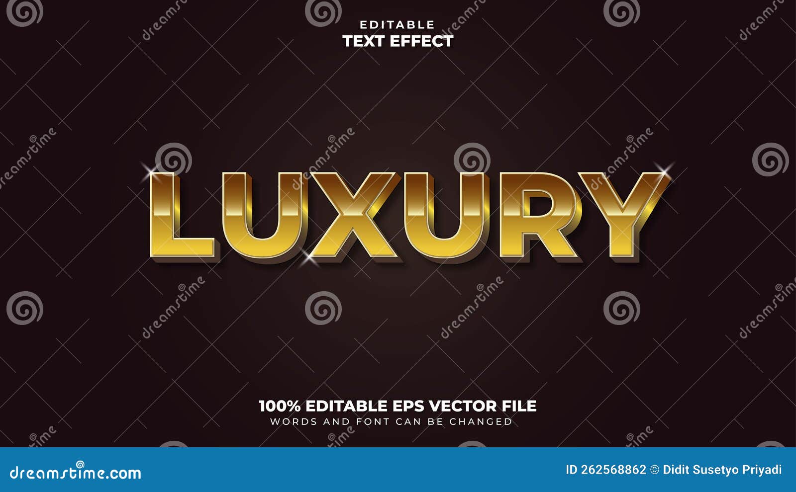 Luxury Text Effect, Editable Text Effect Stock Vector - Illustration of ...