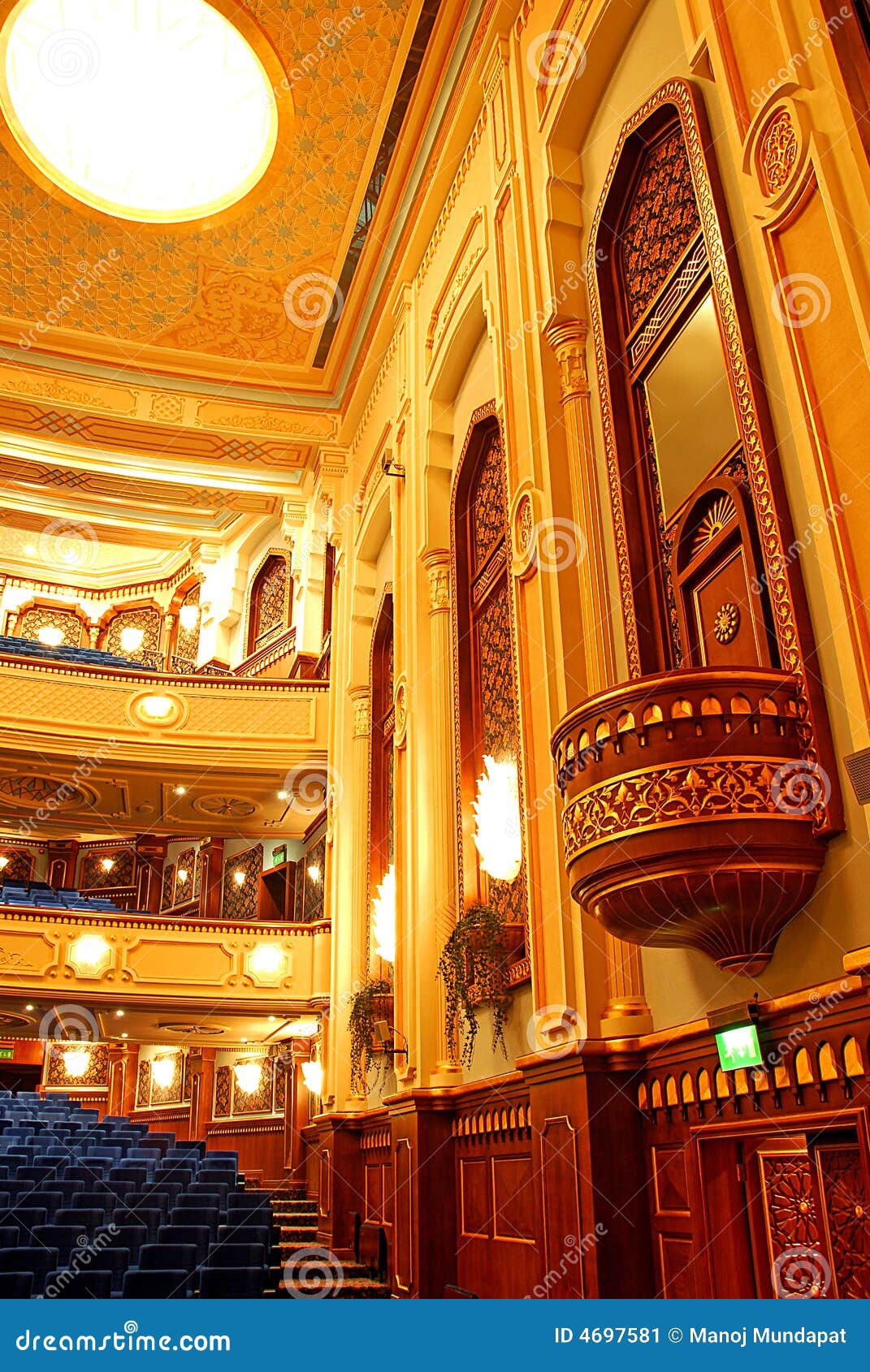 Luxury theatre stock image. Image of fancy, clean, east - 4697581