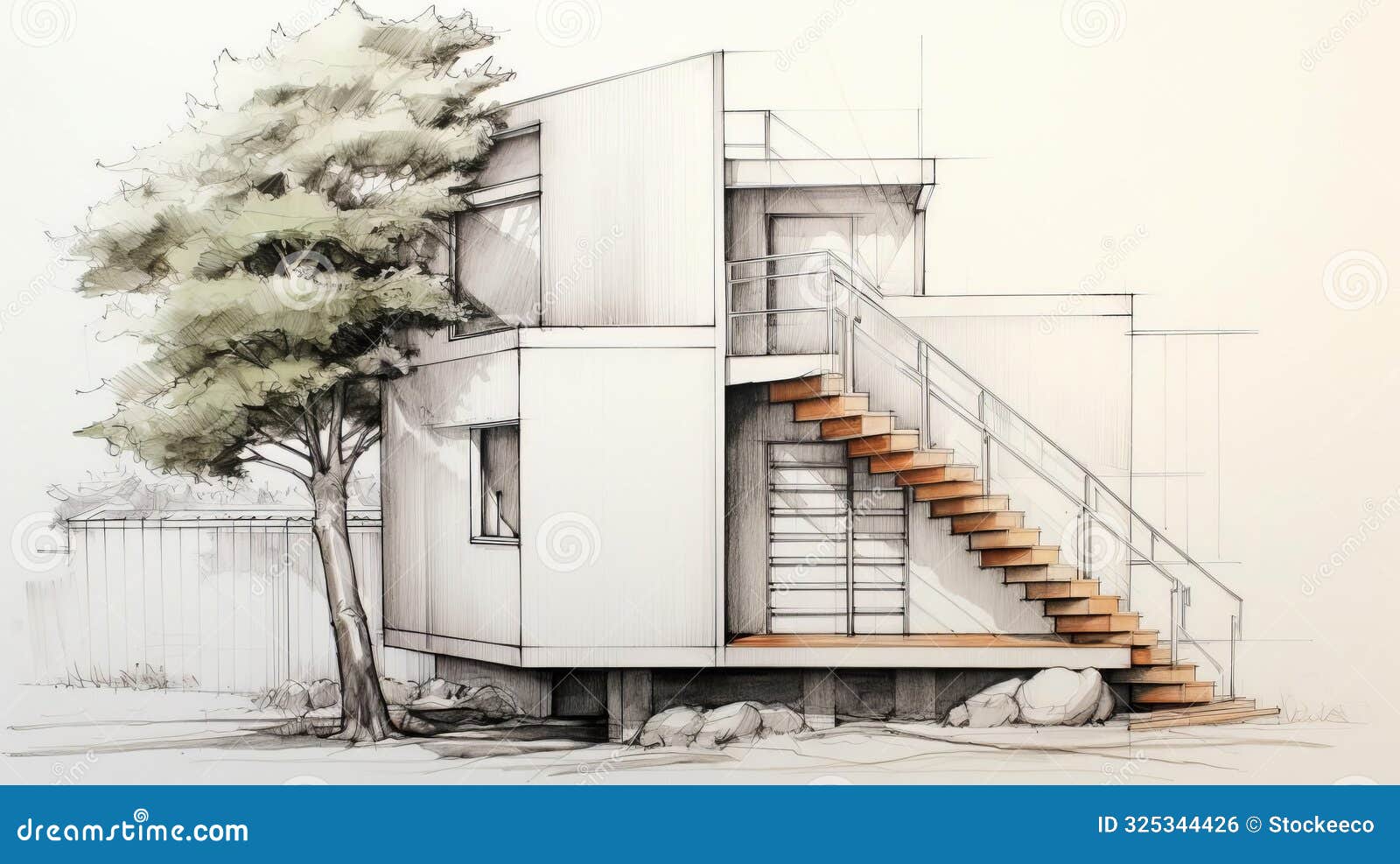 Luxury Tiny Home Design with Postmodern Architecture Elements Stock ...