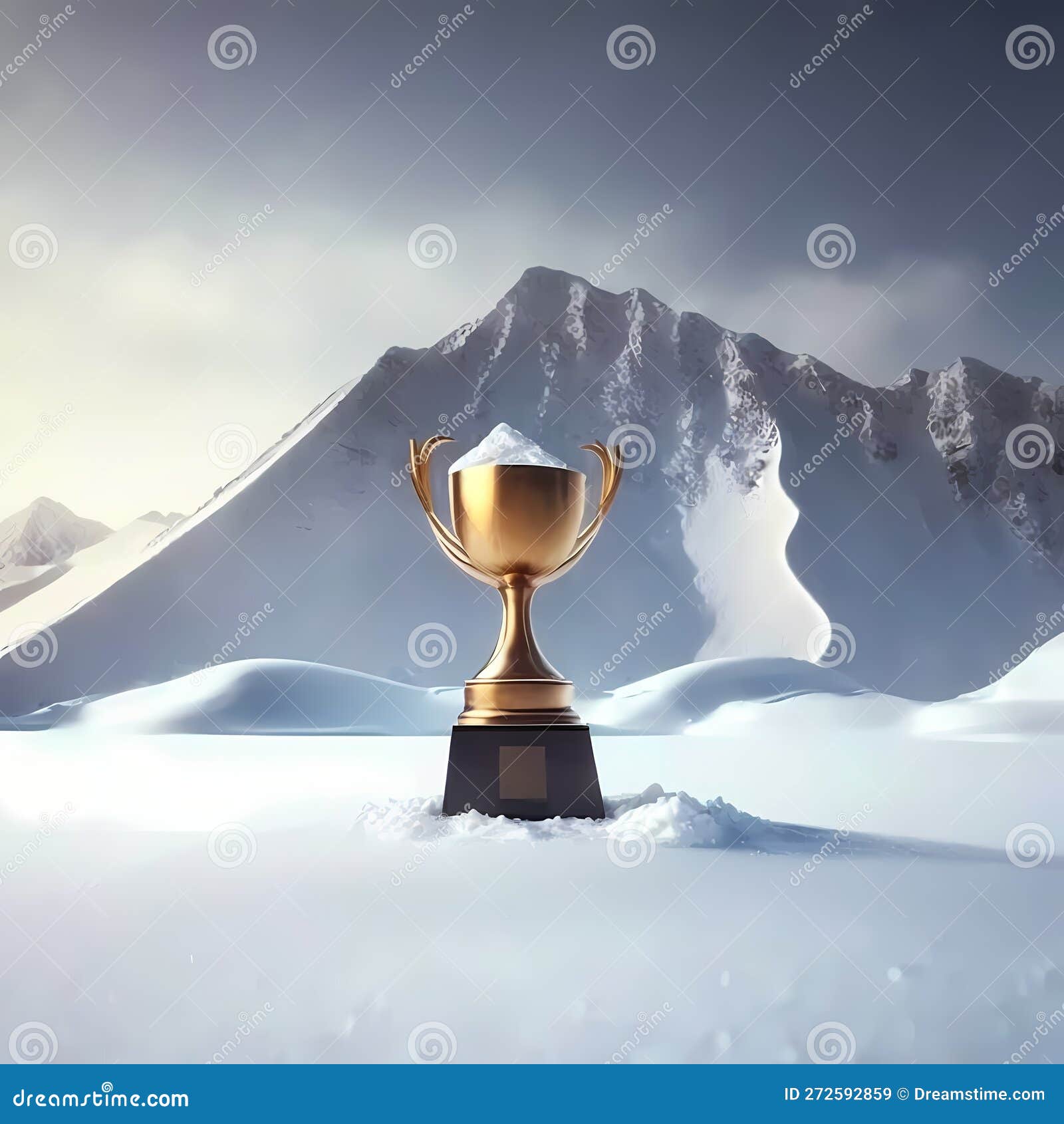 Luxury Trophy at Mountain. Generative AI Stock Image - Image of ...