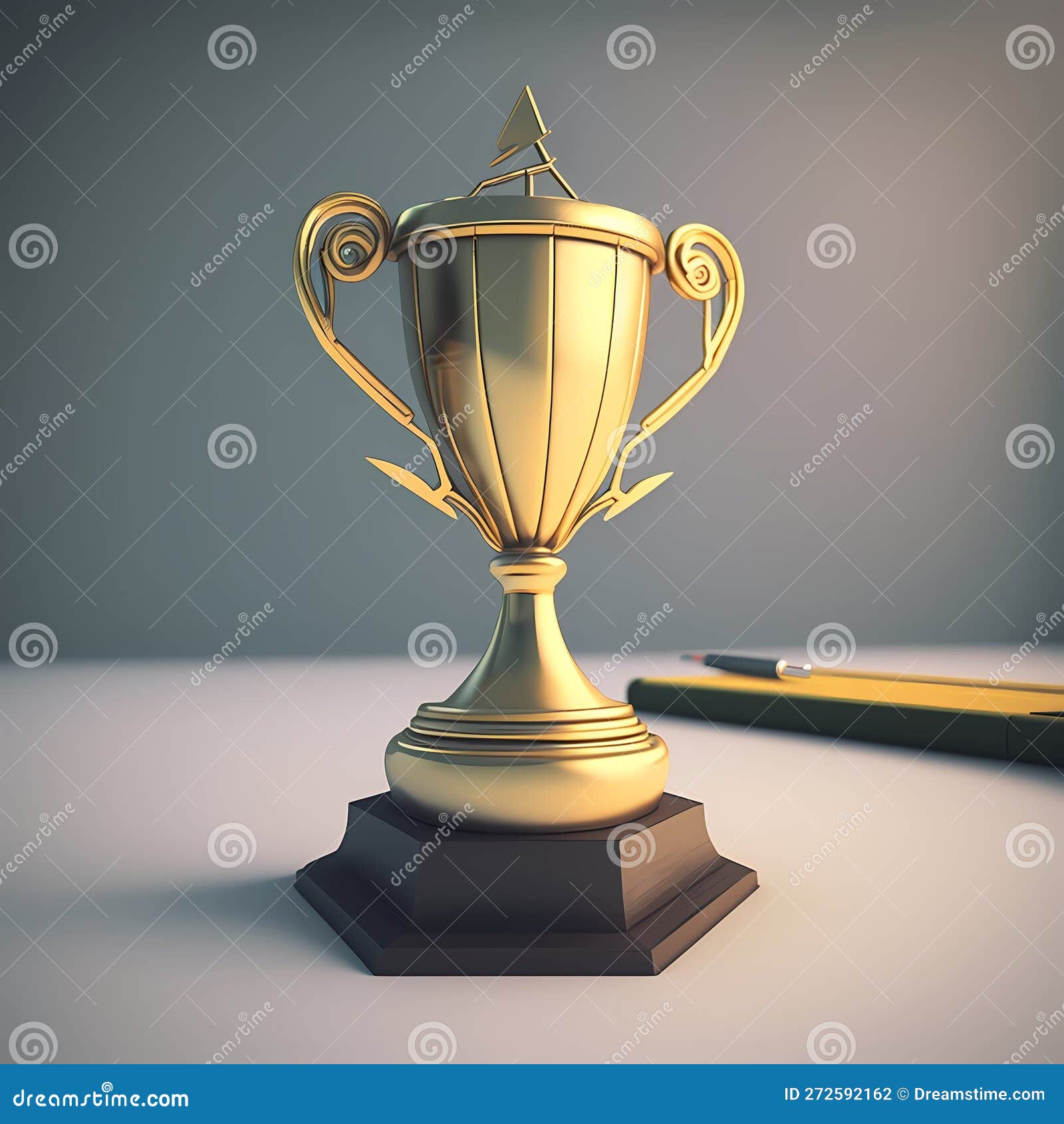 Luxury Trophy at School. Generative AI Stock Illustration ...