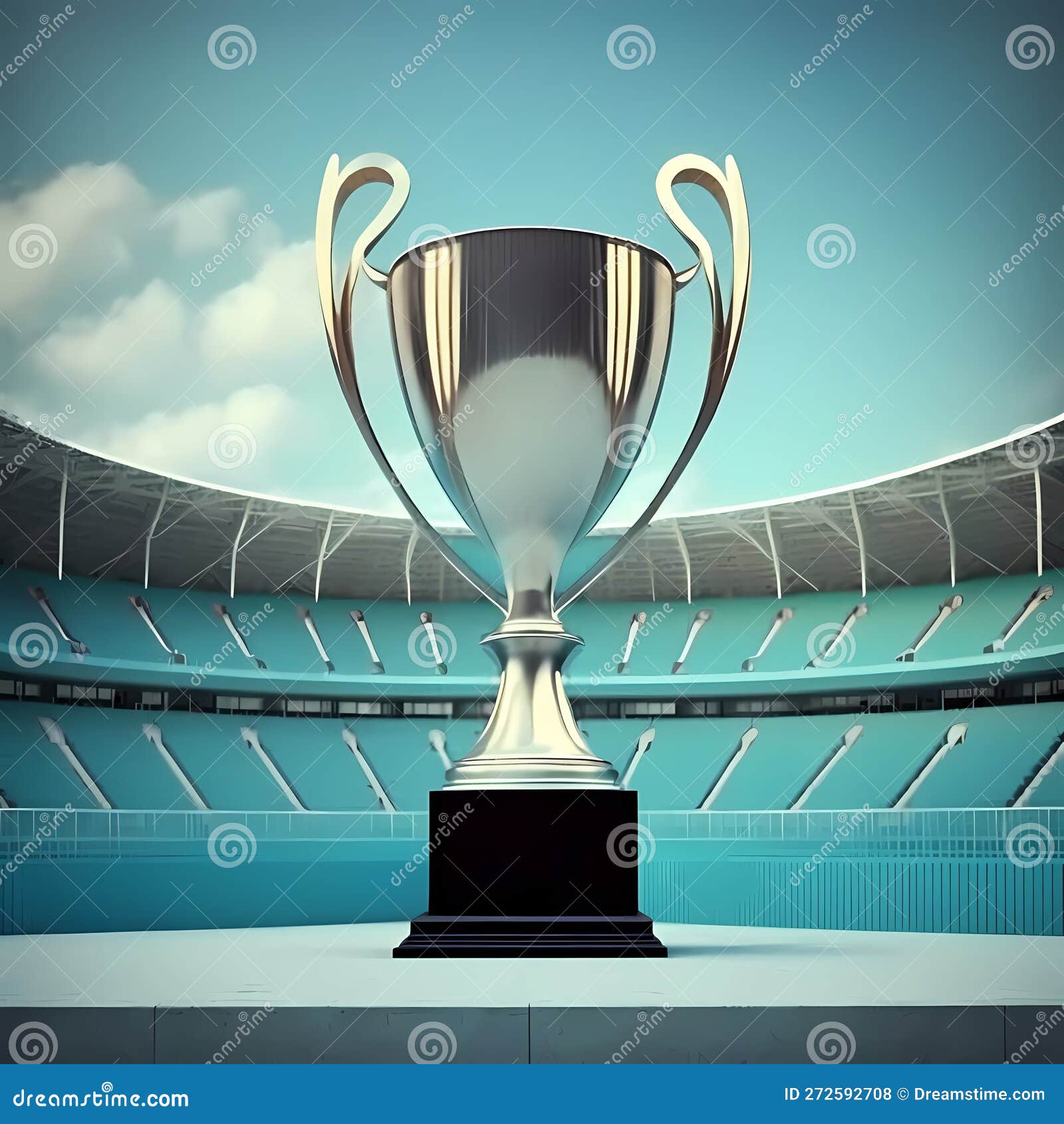 Luxury Trophy at Sport Stadium. Generative AI Stock Illustration ...