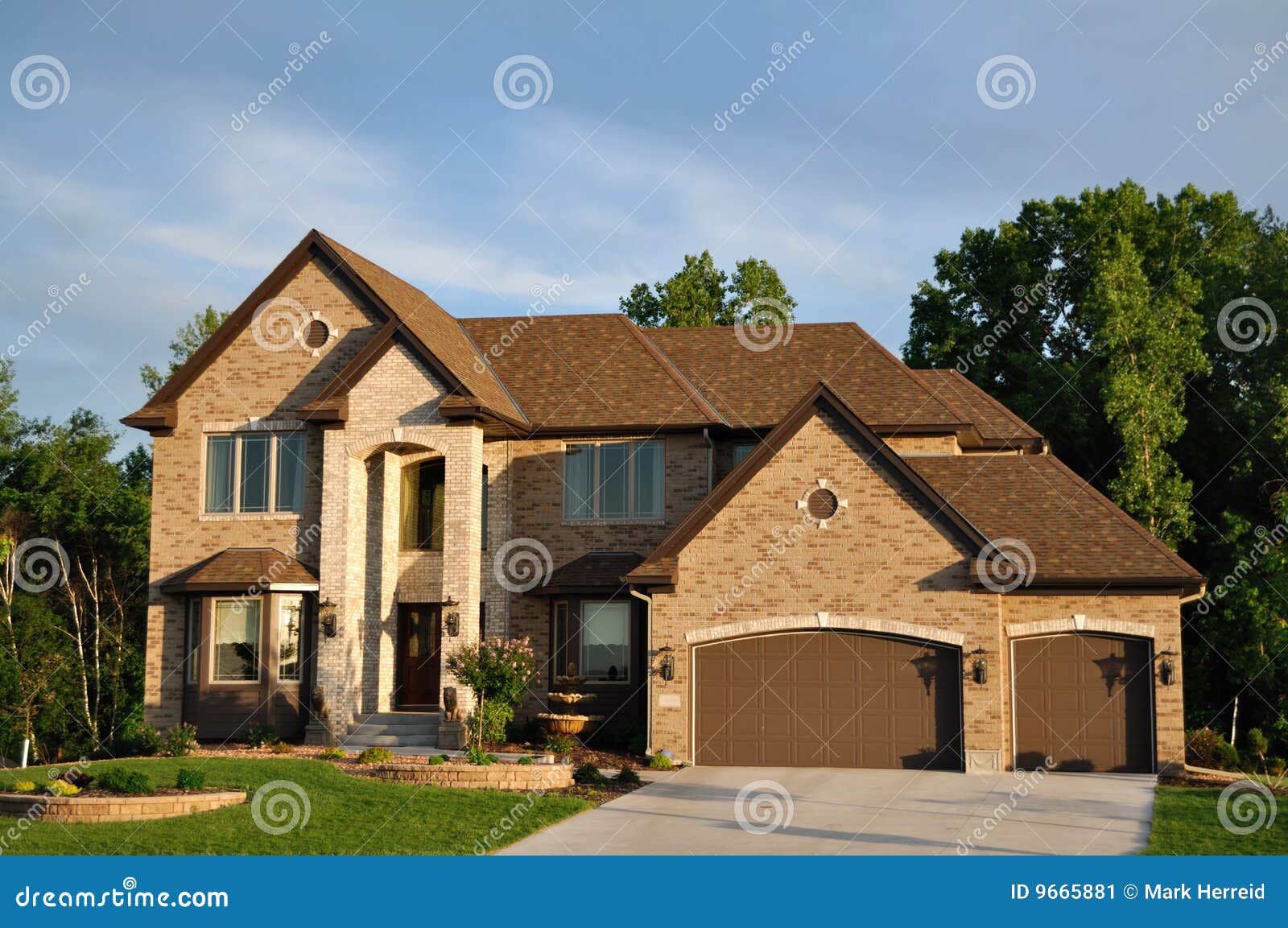 Luxury Two Story Suburban Executive Home Stock Image - Image of ...