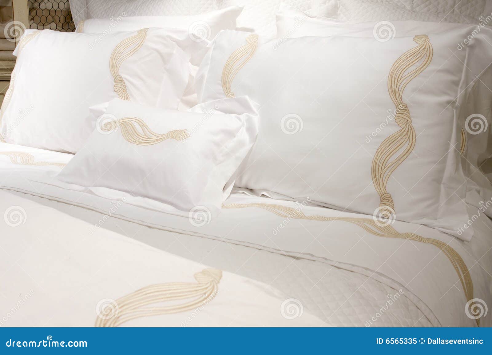 Luxury Upscale Bedding and Linens Stock Image - Image of design ...