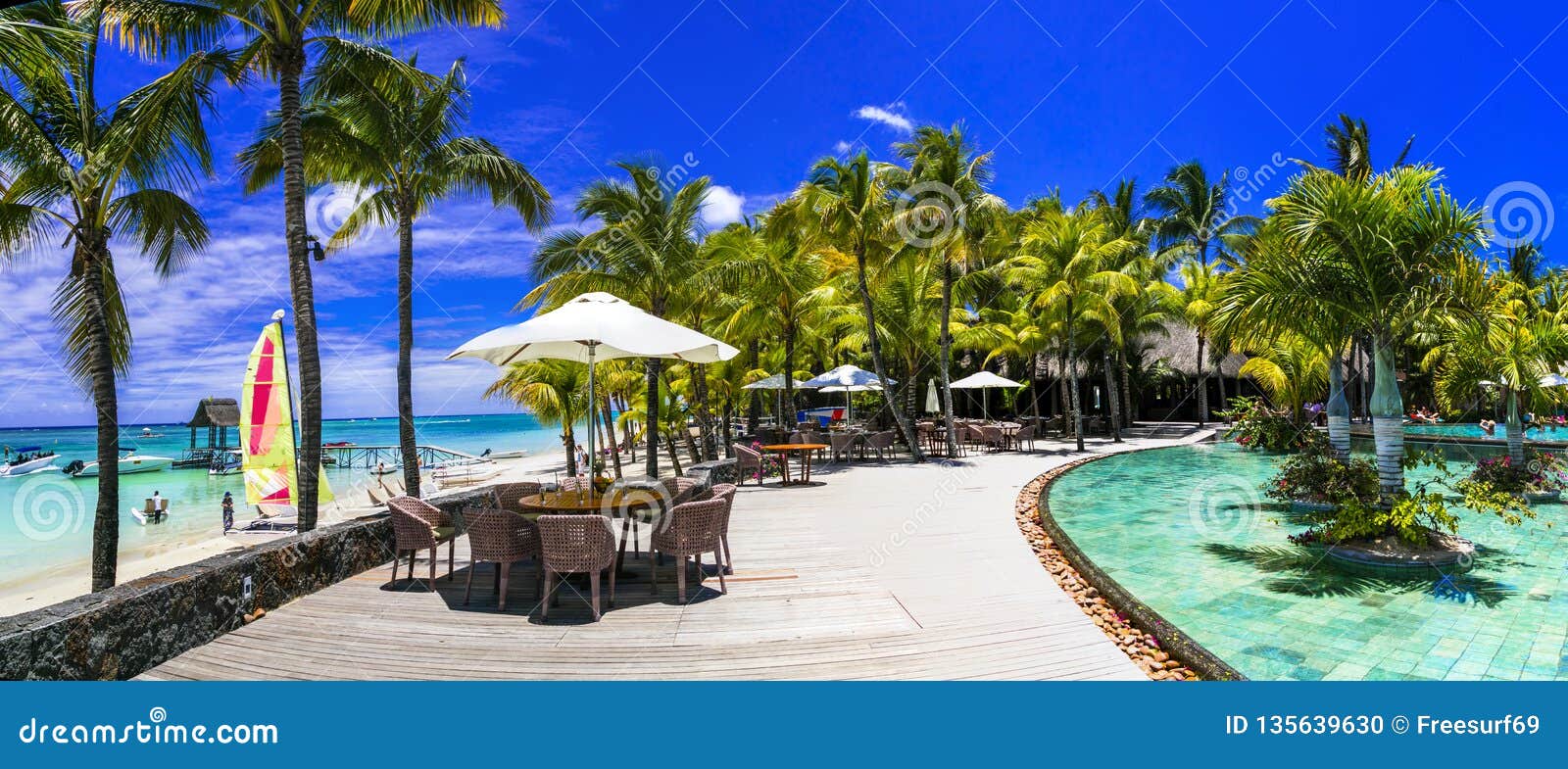 Luxury Vacations in Tropical Paradise. Mauritius Island Stock Photo ... Luxury Vacations in Tropical Paradise. Mauritius Island Stock Photo ...