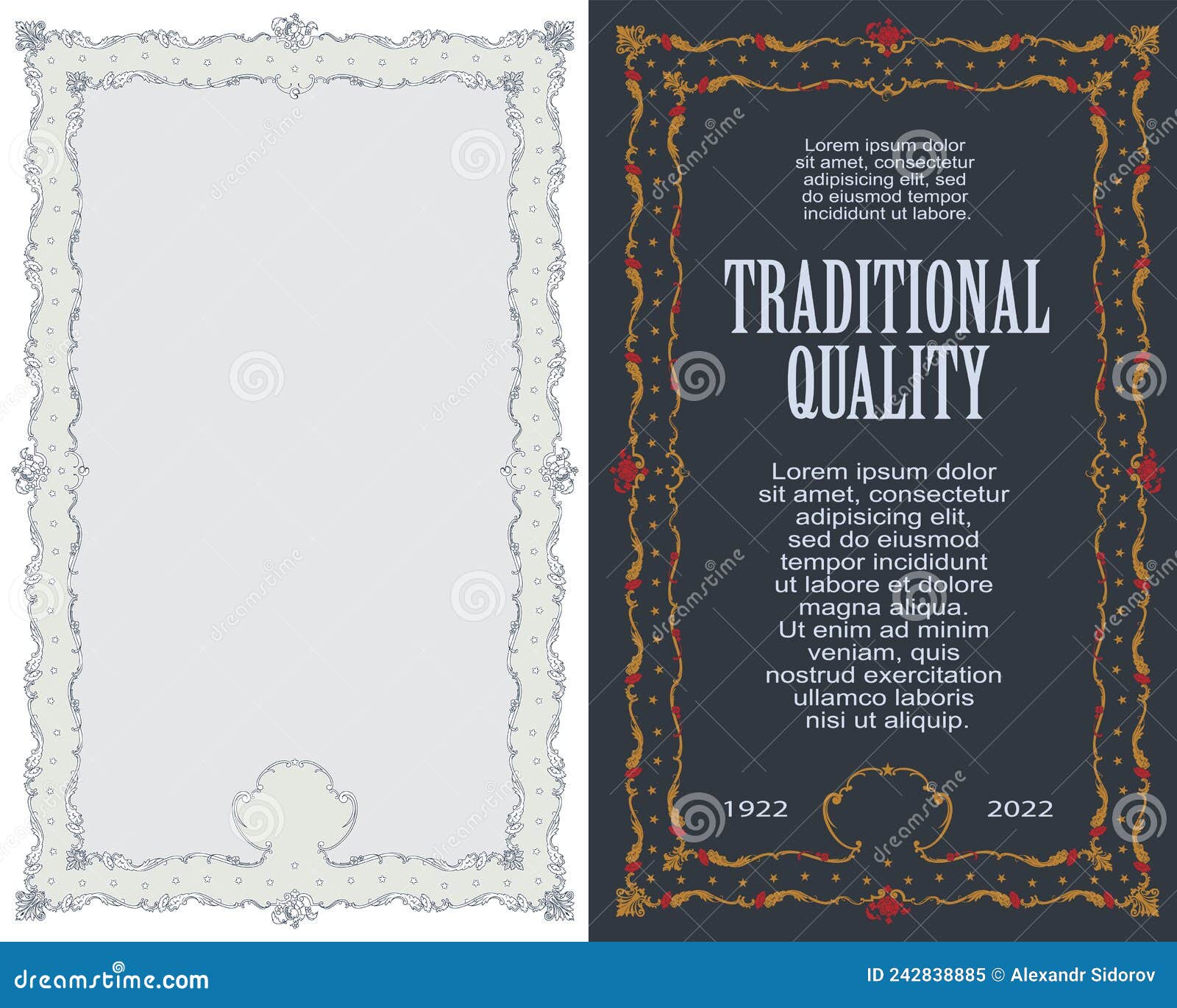 Luxury Vector Frame in Ancient Style for Flyer, Invitations or Greeting ...