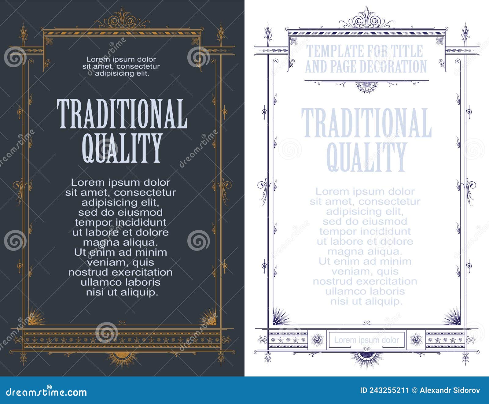 Luxury Vector Frame in Ancient Style for Flyer, Invitations or Greeting ...