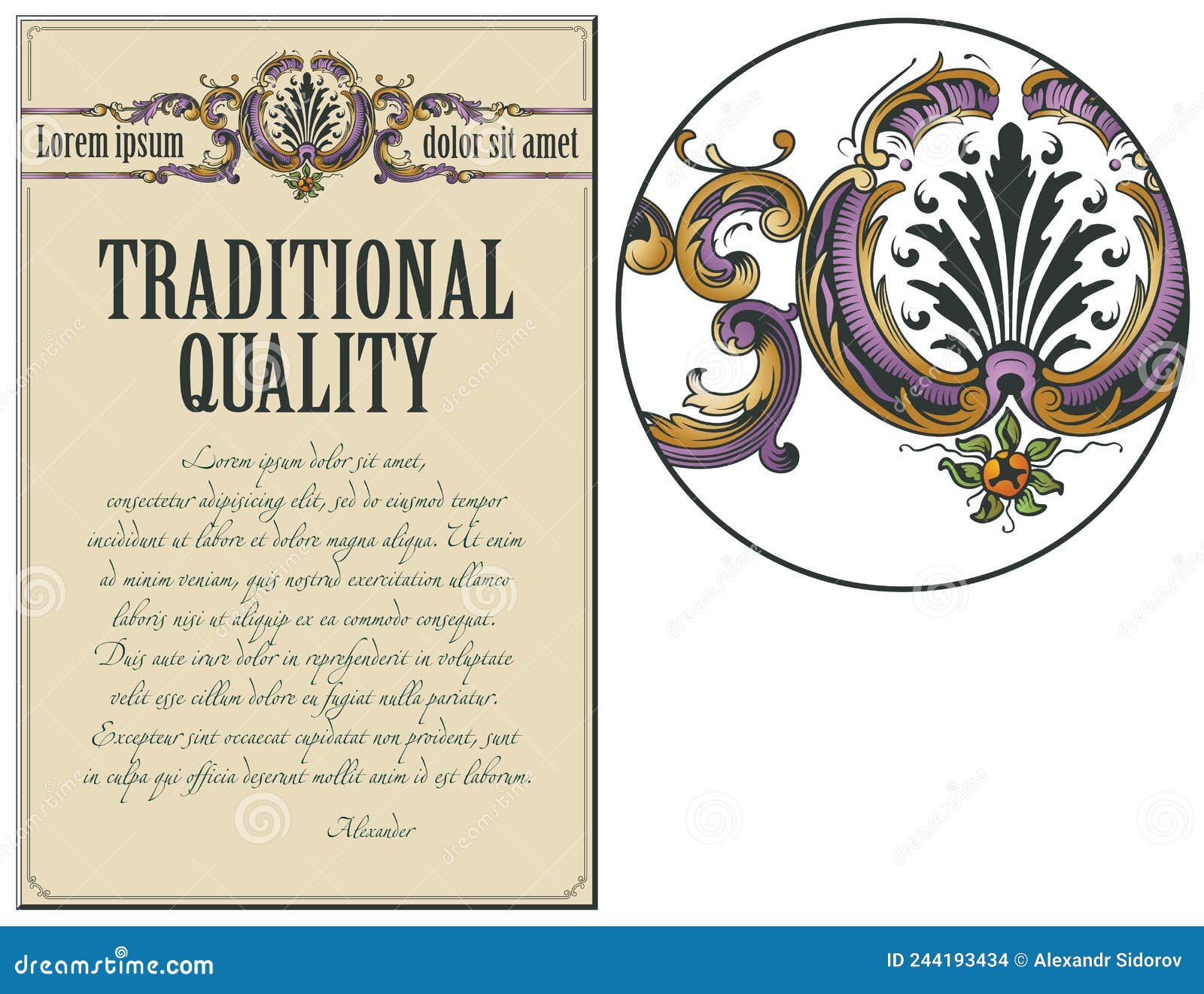 Luxury Vector Frame in Ancient Style for Flyer, Invitations or Greeting ...