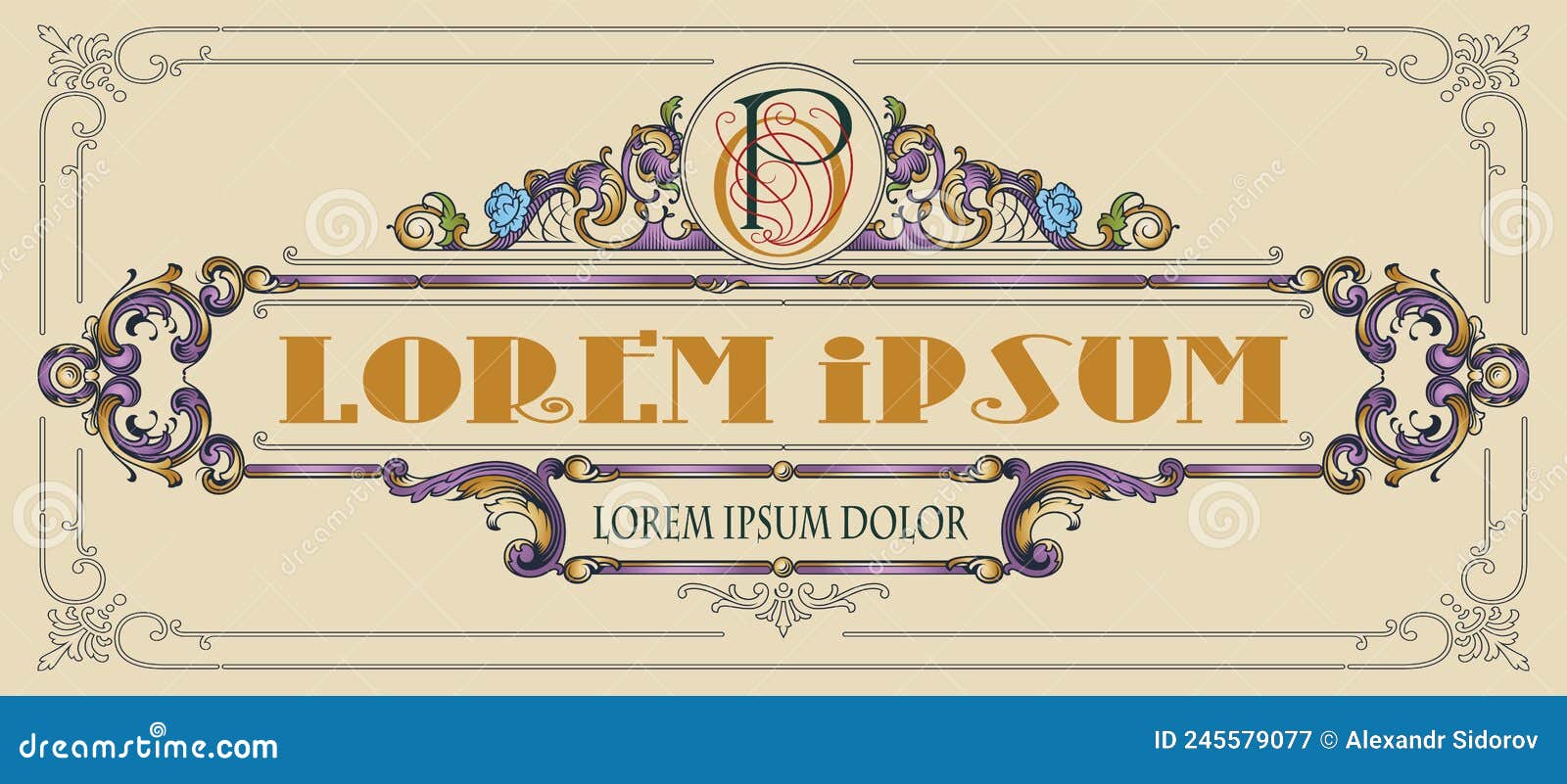 Luxury Vector Frame in Ancient Style for Flyer, Invitations or Greeting ...